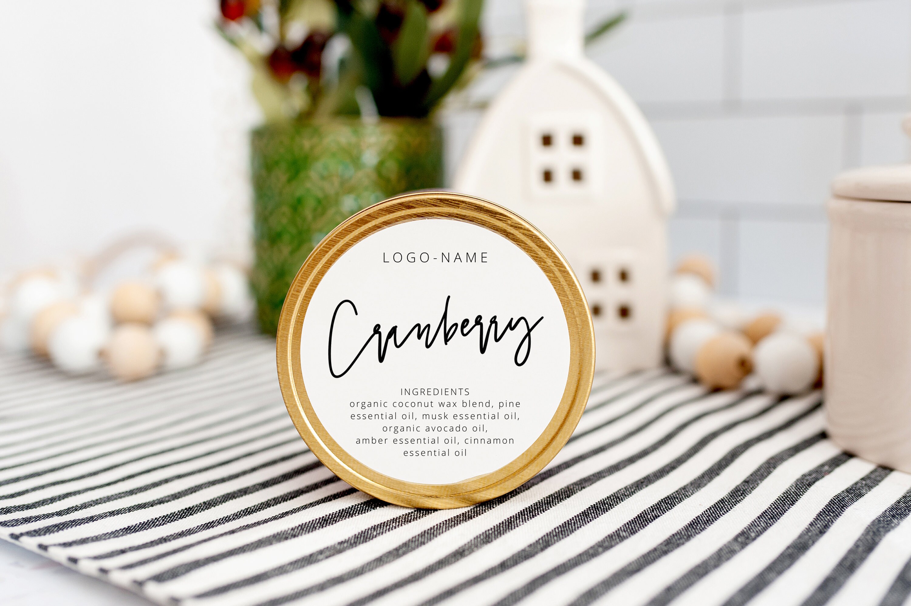 Ingredients Label Template Jar Label Round Product Label - Etsy