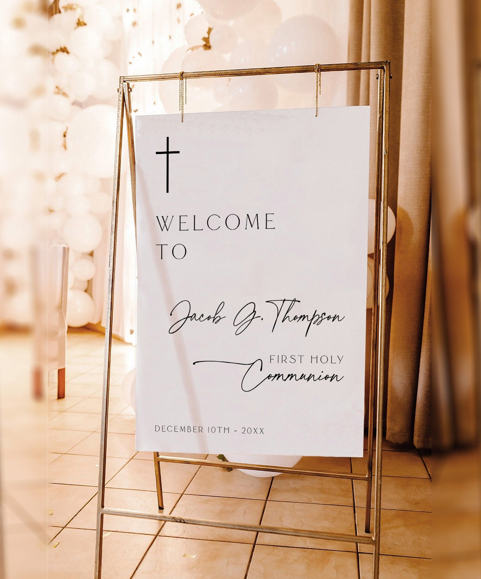 Communion Welcome Sign Template, Modern Communion, Welcome Sign ...