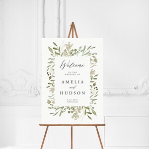 Greenery Welcome Sign, Boho, Eucalyptus, Rustic, Wedding, Bohemian ...