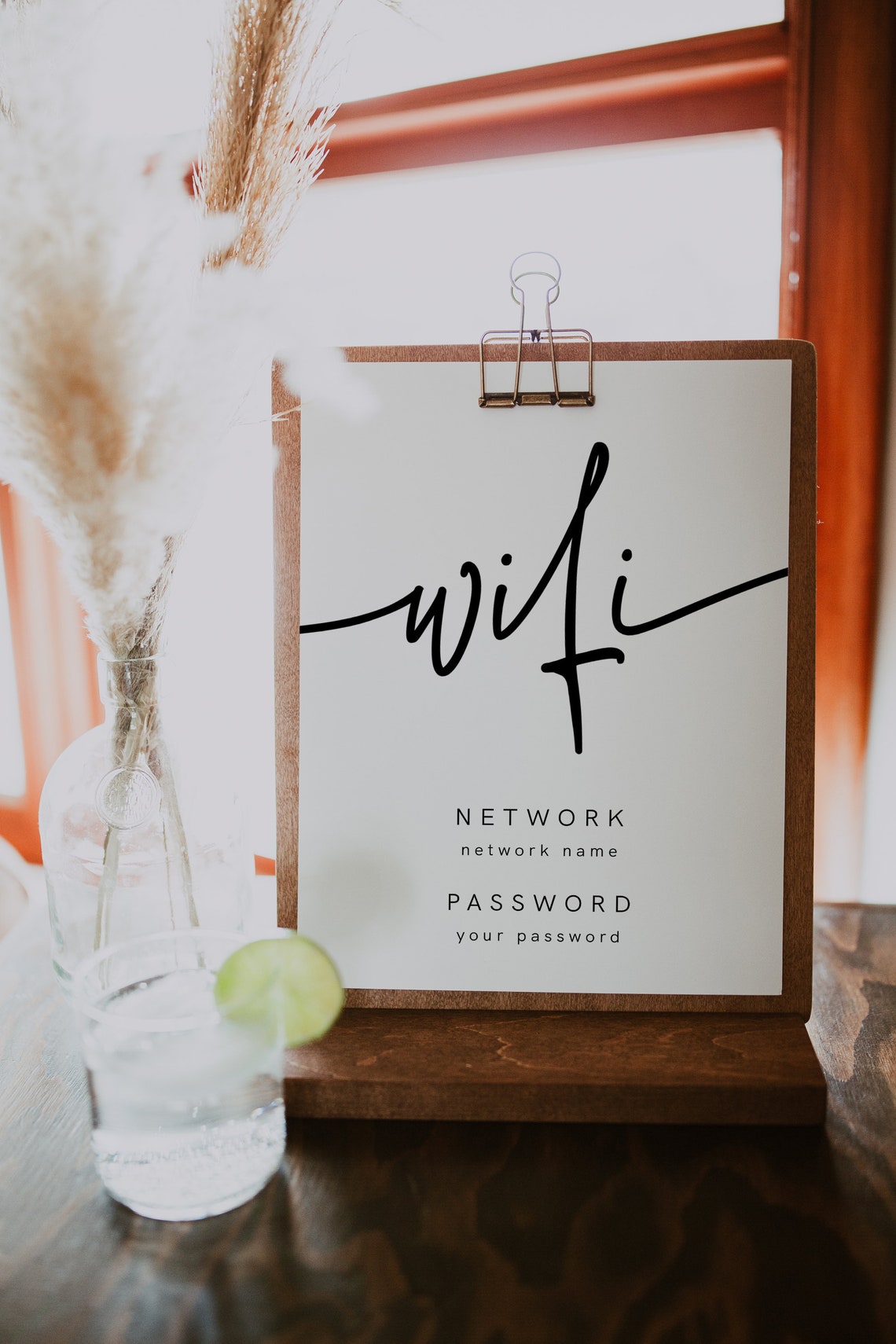 Wifi Password Sign Printable Editable Wifi Sign Template | Etsy