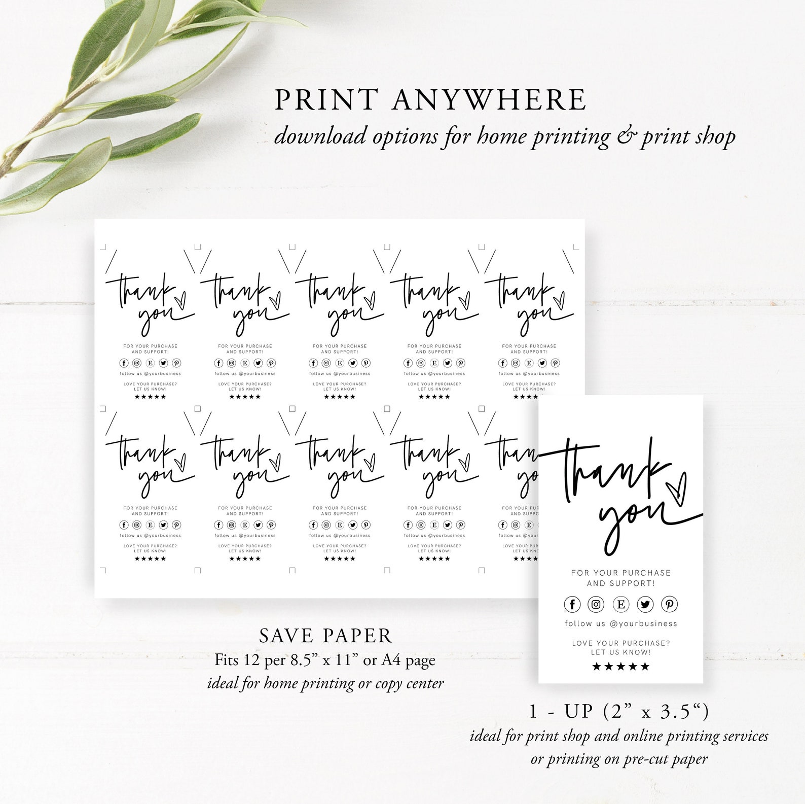 Modern Small Business Tag Business Tag Product Tag - Etsy