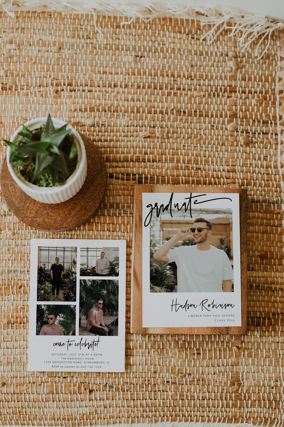 Modern Graduation Invitation Template Simple Graduation - Etsy