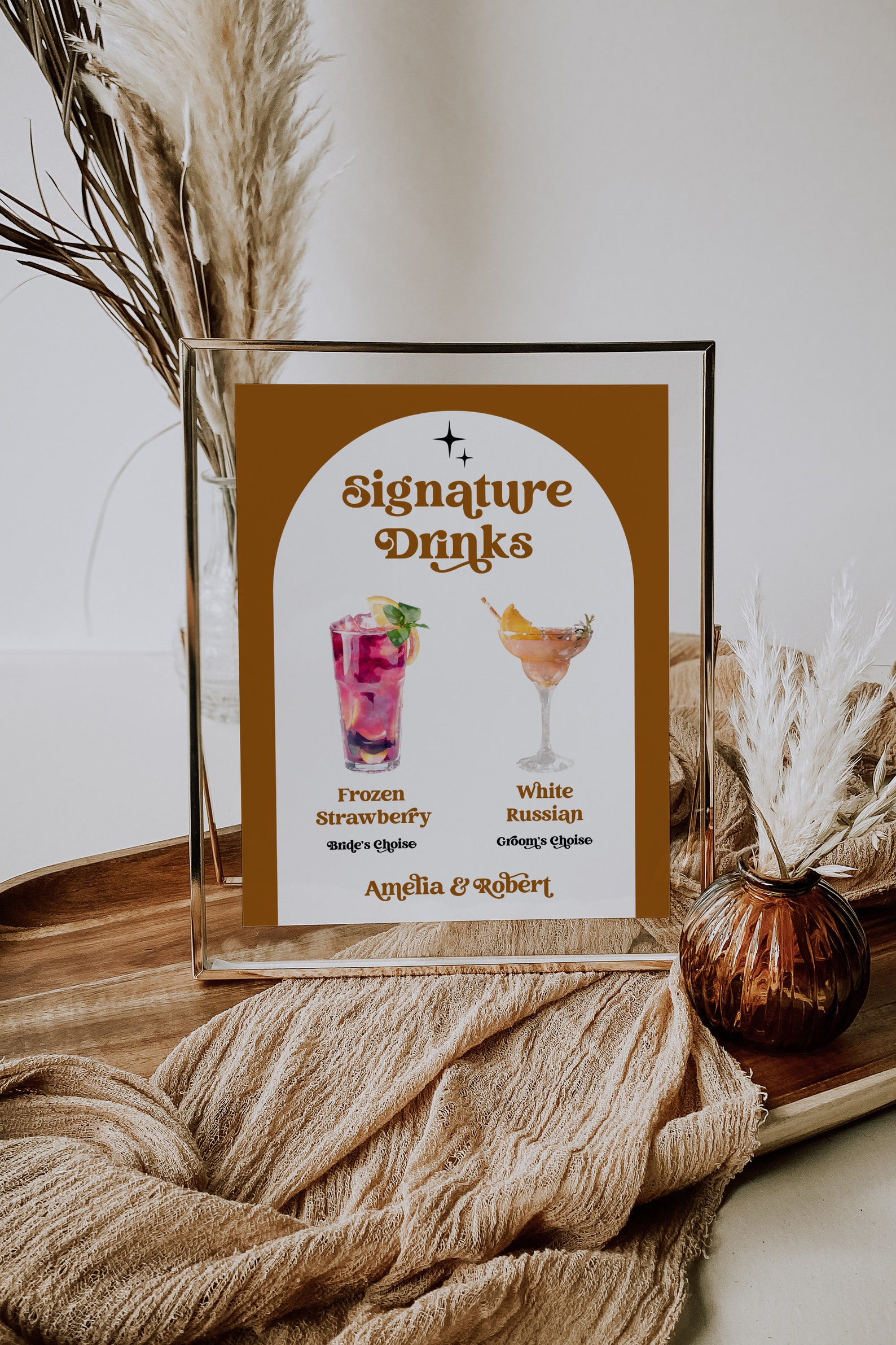 Printable Signature Cocktails Sign Editable Signature - Etsy