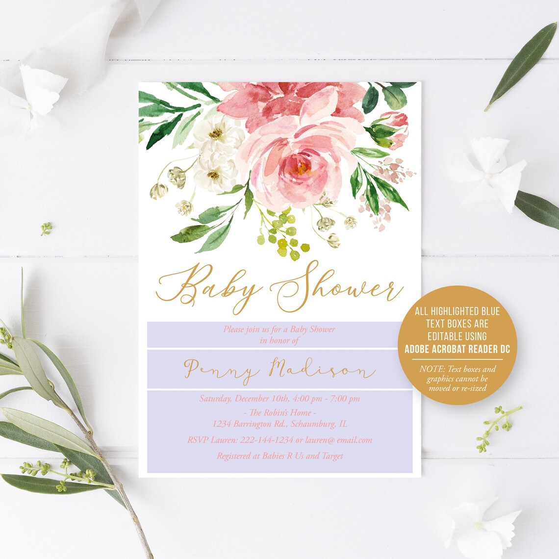 Baby Shower Invitation Baby Shower Invitation Template - Etsy