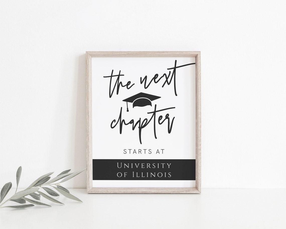 My Next Chapter Starts At Graduation Printable Graduation - Etsy