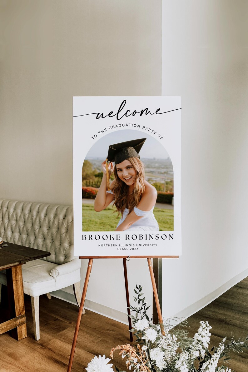 Arch Graduation Welcome Sign, Arch Graduation Yard Sign, Grad Party ...