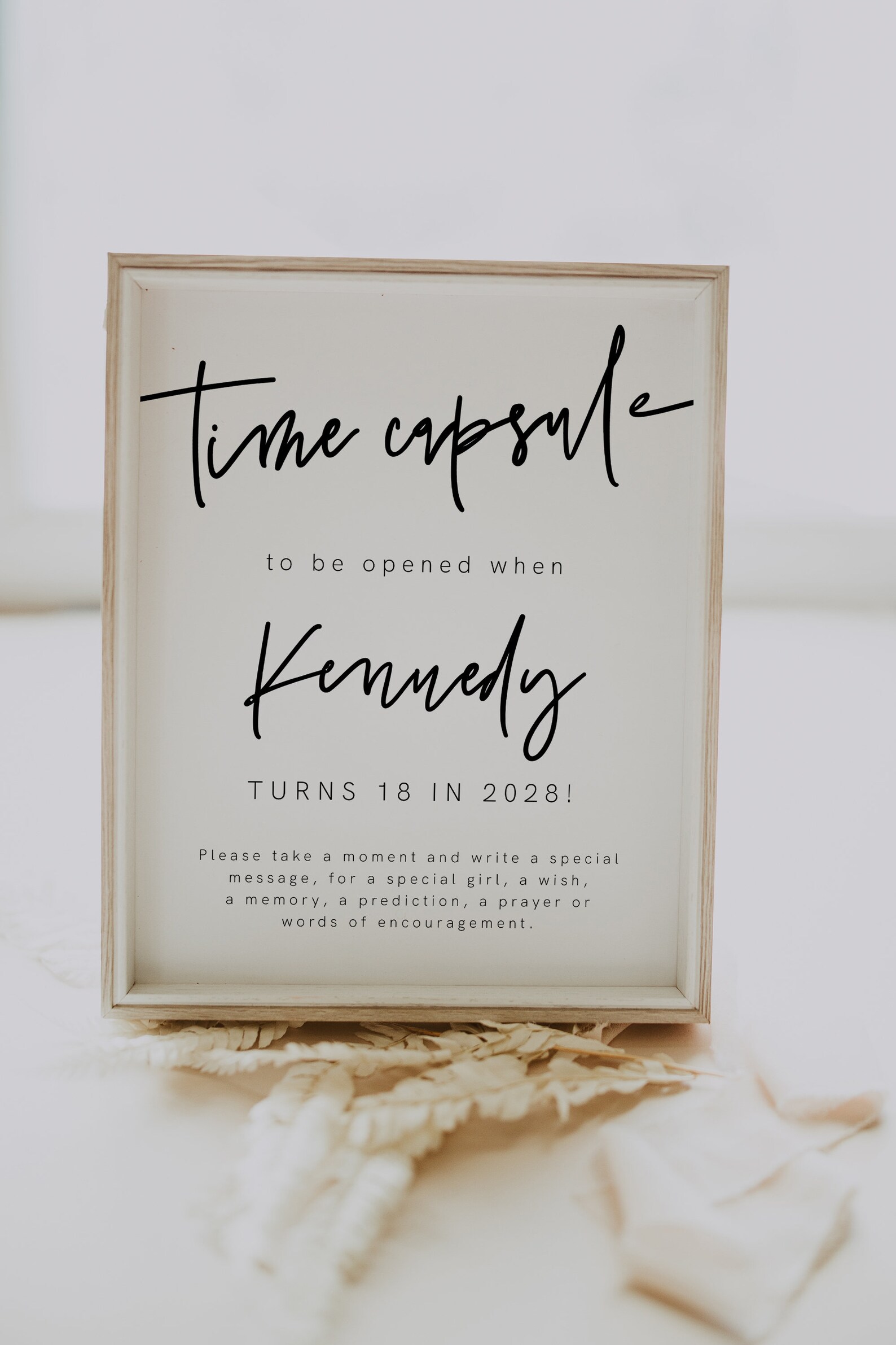 Time Capsule Template Sign and With Matching Printable - Etsy