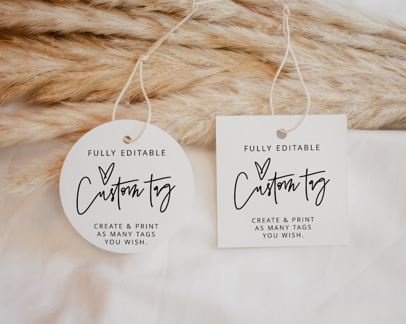 Editable Round Tags Instant Download Custom Round Tag - Etsy UK