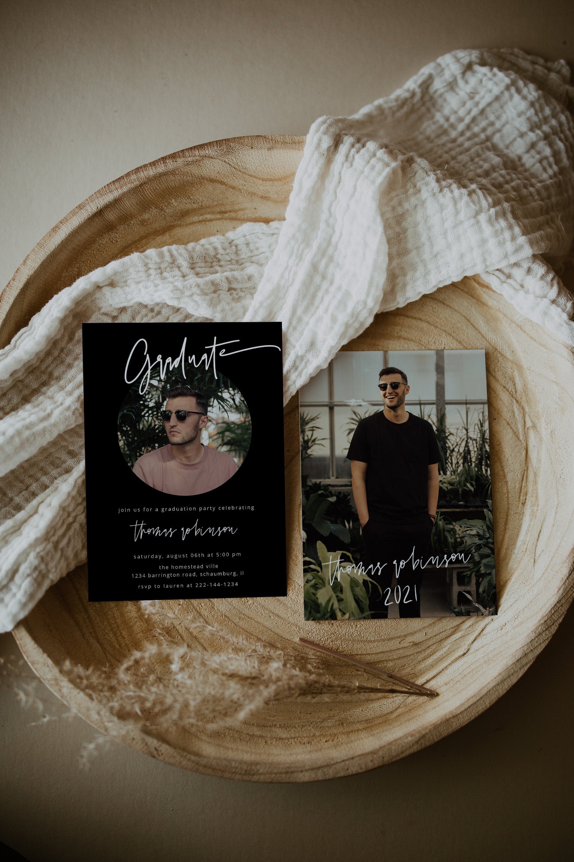 Modern Graduation Invitation Template Simple Graduation | Etsy