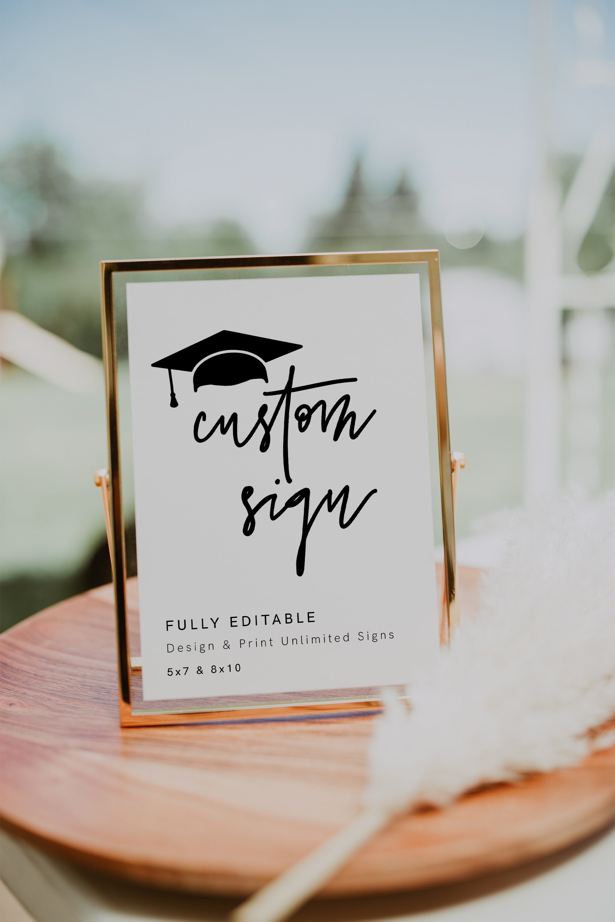 Graduation Sign Template Custom Sign Minimalist Graduation - Etsy