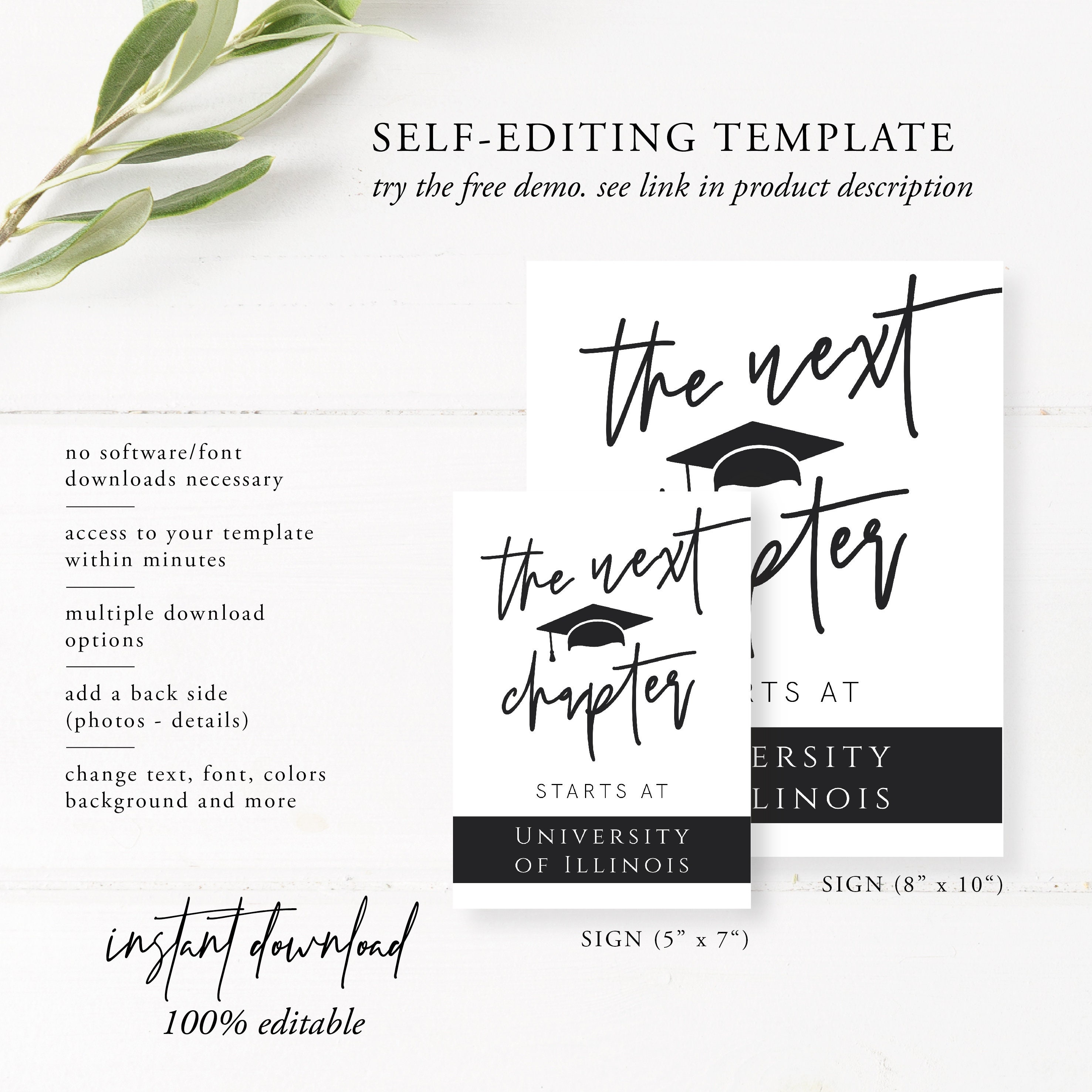 My Next Chapter Starts At Graduation Printable Graduation - Etsy