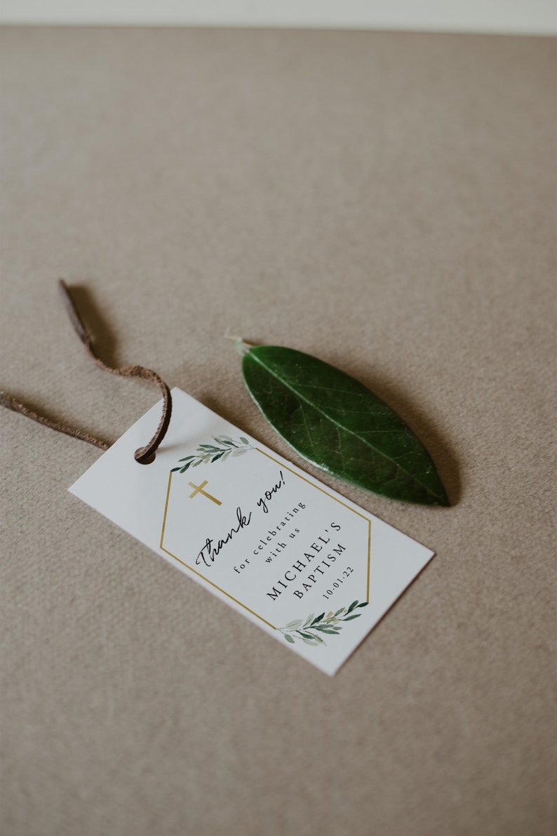 Baptism Favor Tags Template Printable Baptism Favor Tag - Etsy