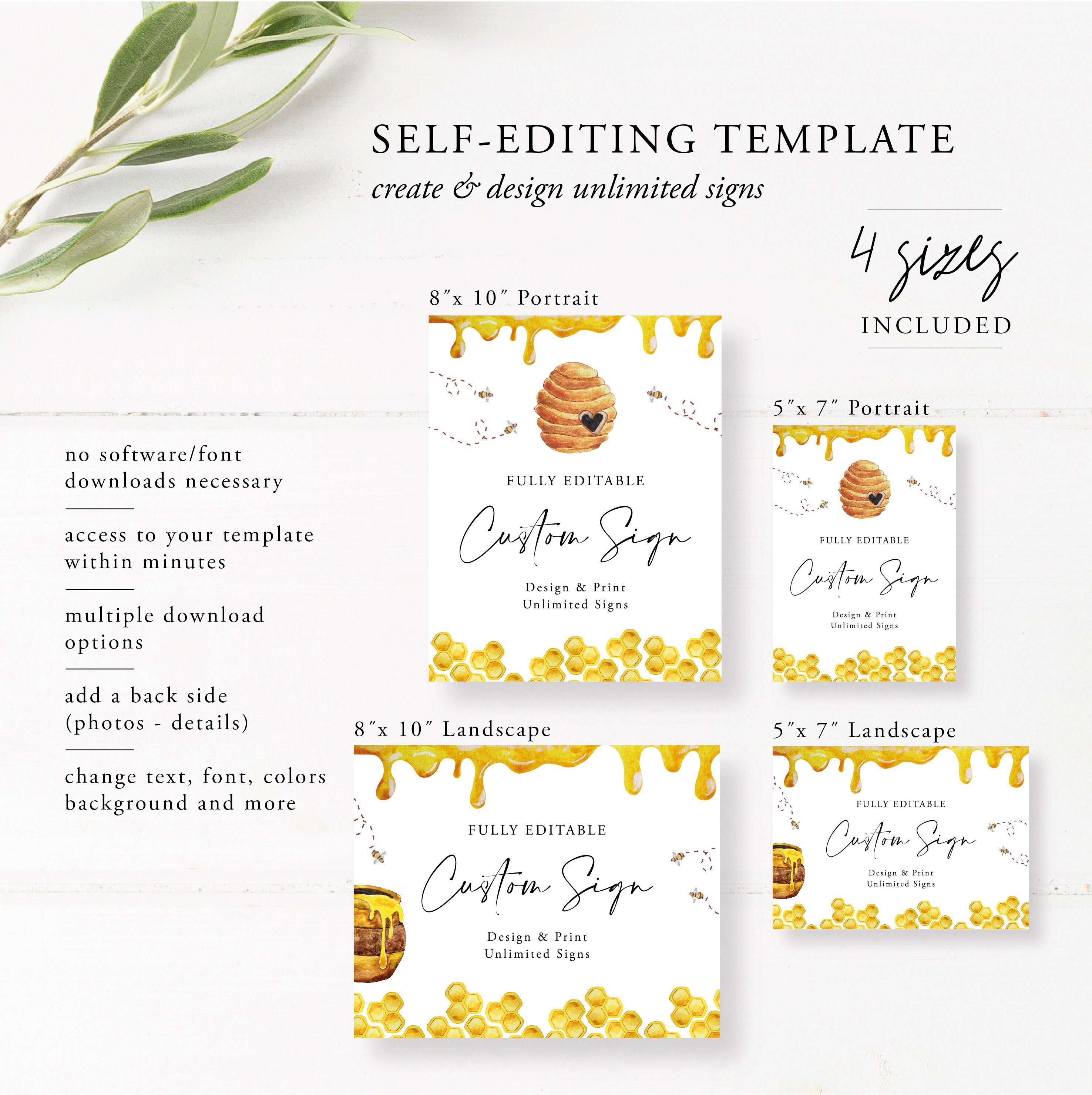 Bee Custom Sign Honeybee Sign Baby Shower Sign Bee Baby | Etsy