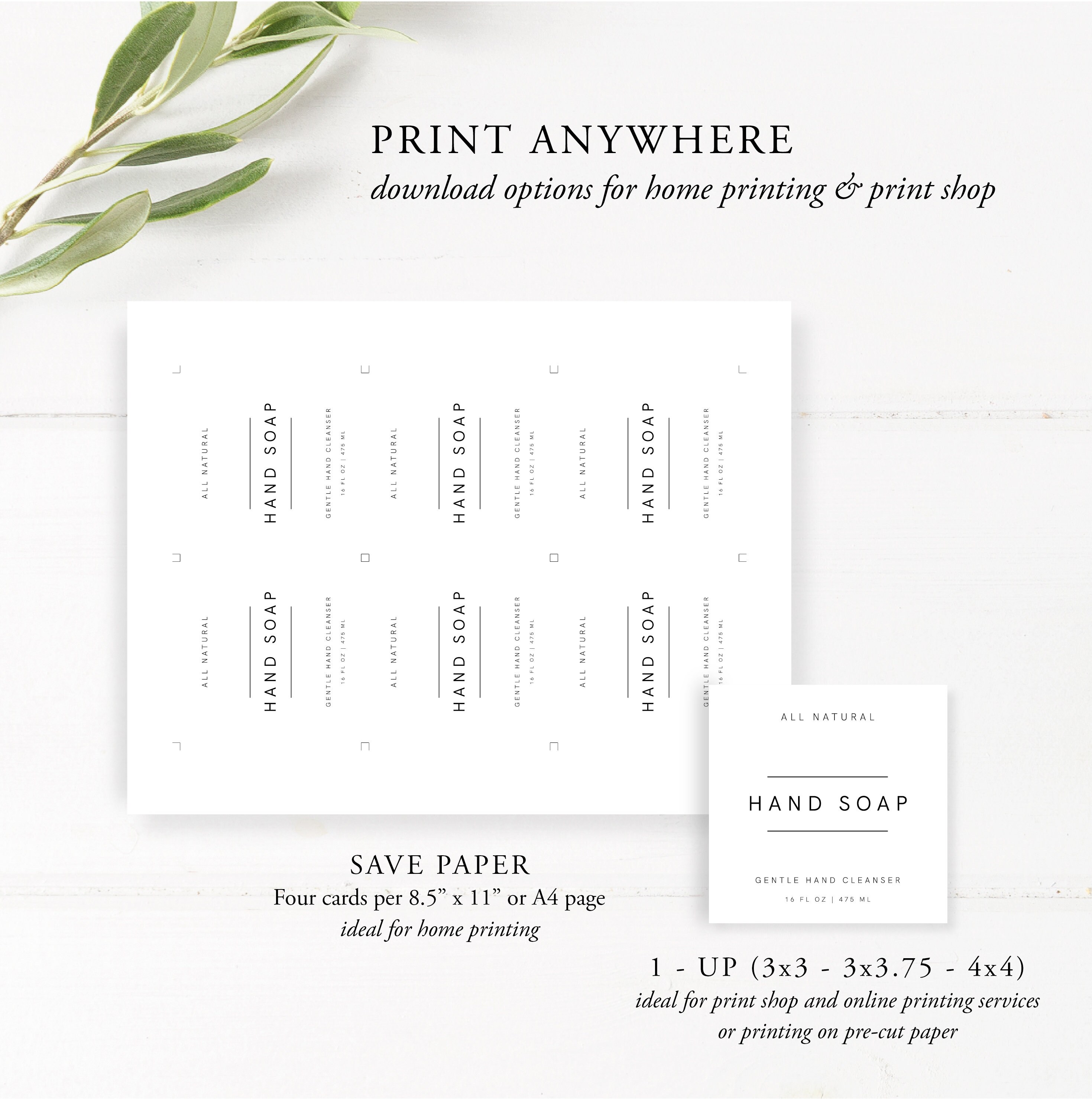 Editable Soap Label Template, Dish Soap, Hand Lotion, Printable Label ...