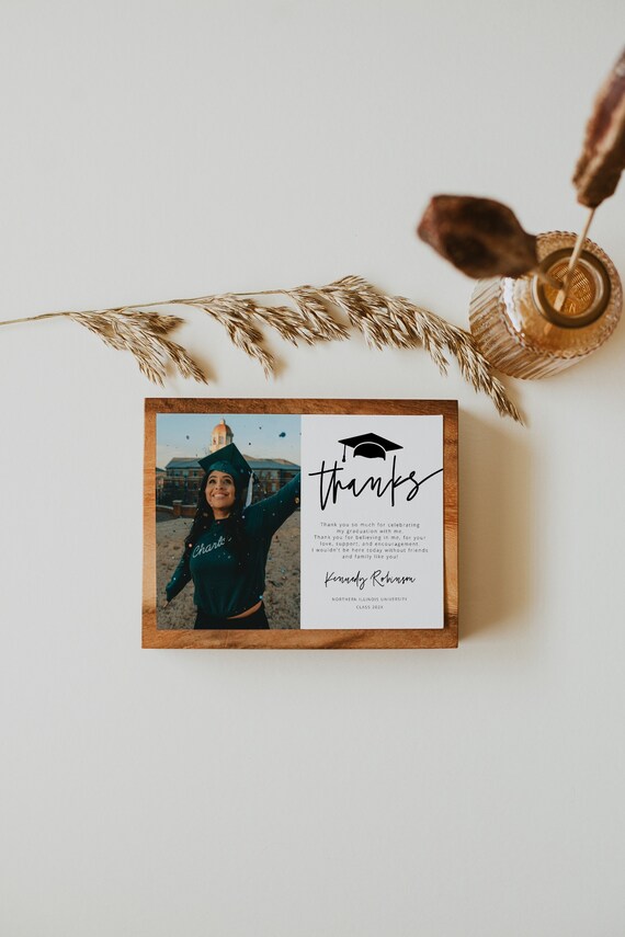 Graduation Photo Thank You Card Graduation Thank You Class - Etsy