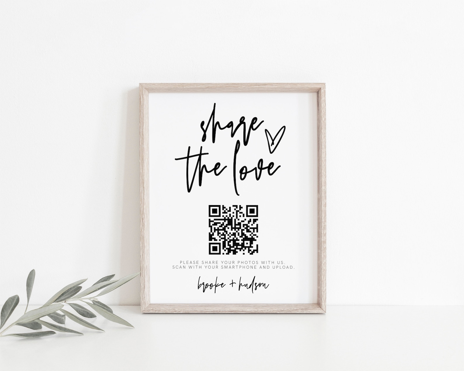Share the Love QR Code Sign Photo Album Share QR Code Photo - Etsy