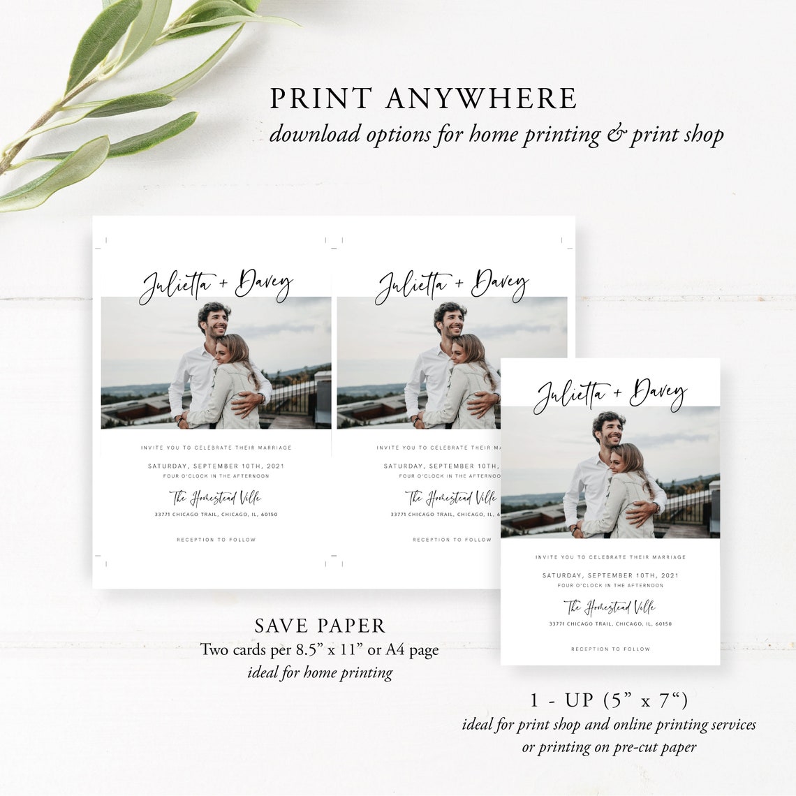 QR Code Modern Wedding Invitation Suite Digital Rsvp Photo - Etsy