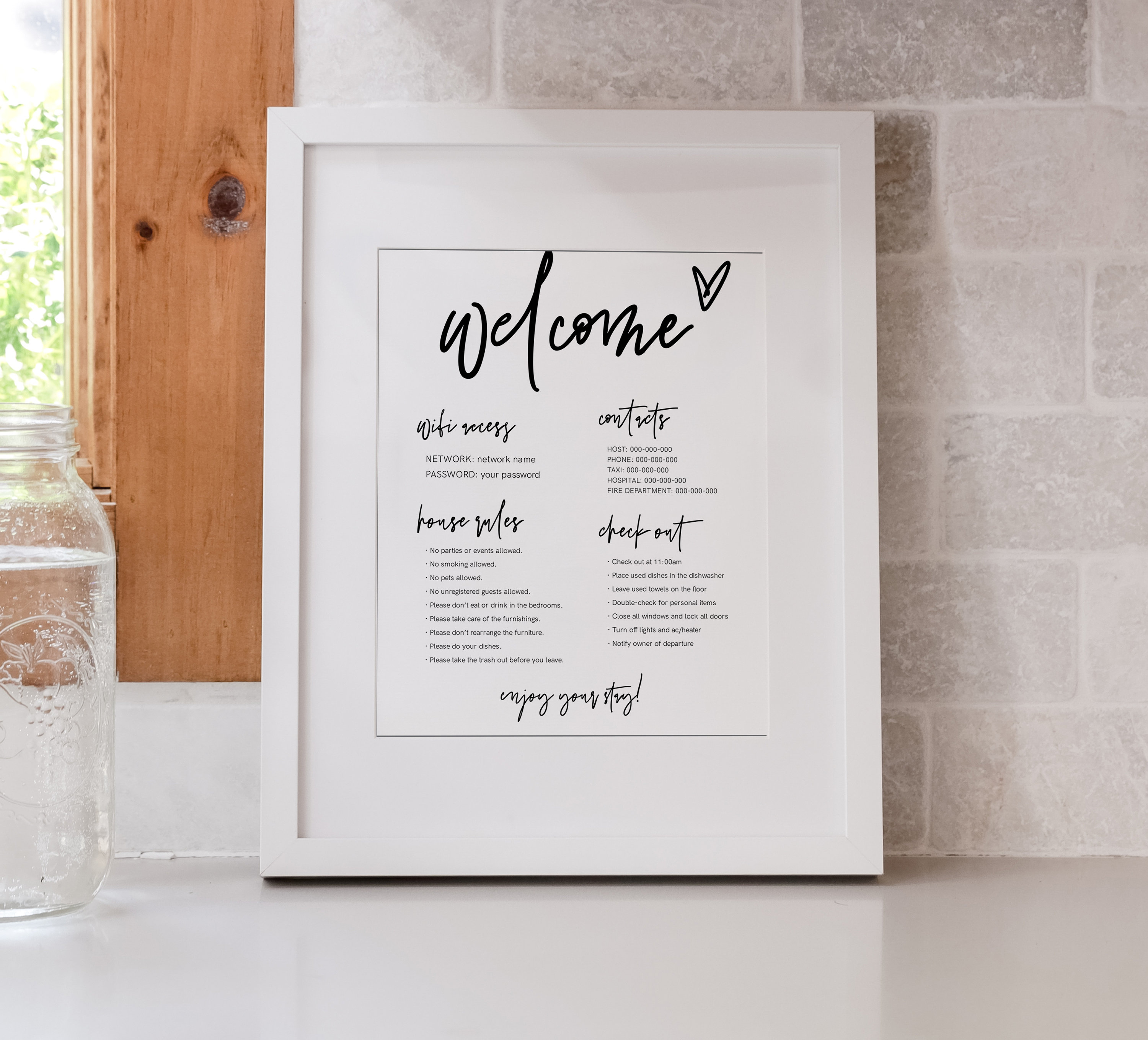Airbnb Welcome Sign Template Welcome Guide Airbnb Airbnb - Etsy Canada
