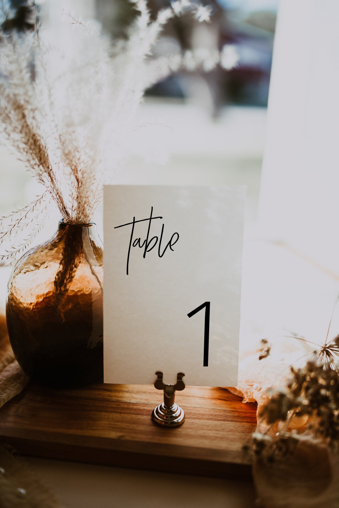 Modern Table Number Card Template, Minimal Simple Clean Wedding Table ...