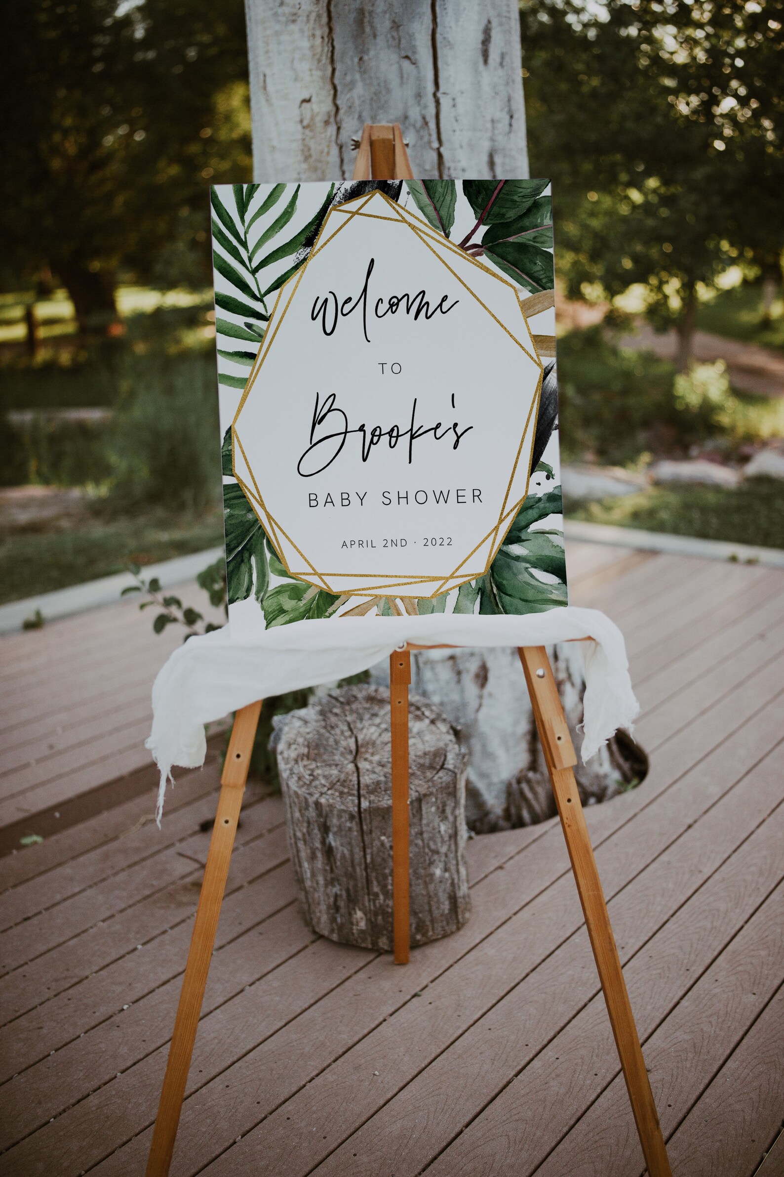 Tropical Welcome Sign Template Baby Shower Tropical Bridal - Etsy