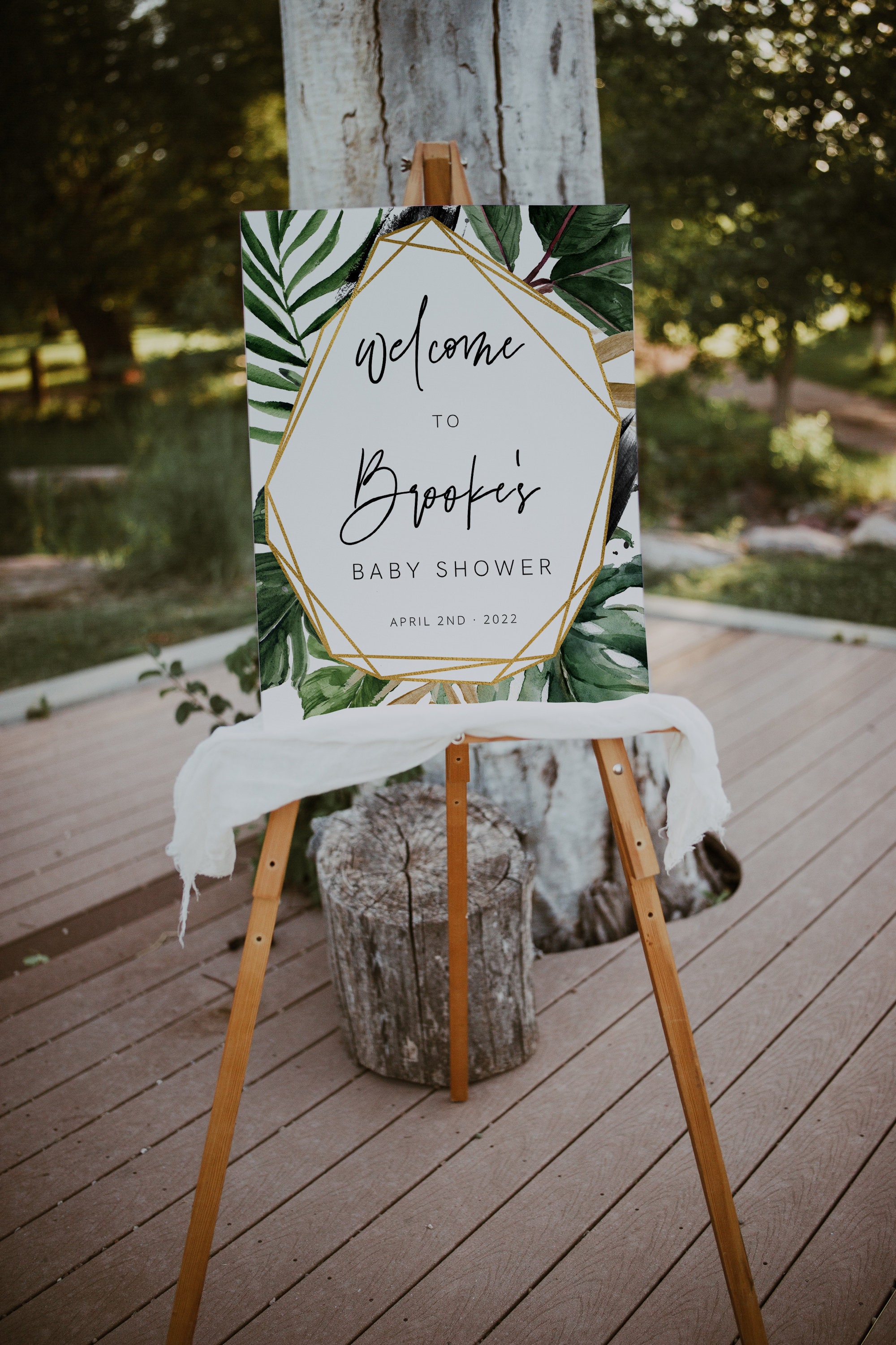 Tropical Welcome Sign Template Baby Shower Tropical Bridal - Etsy