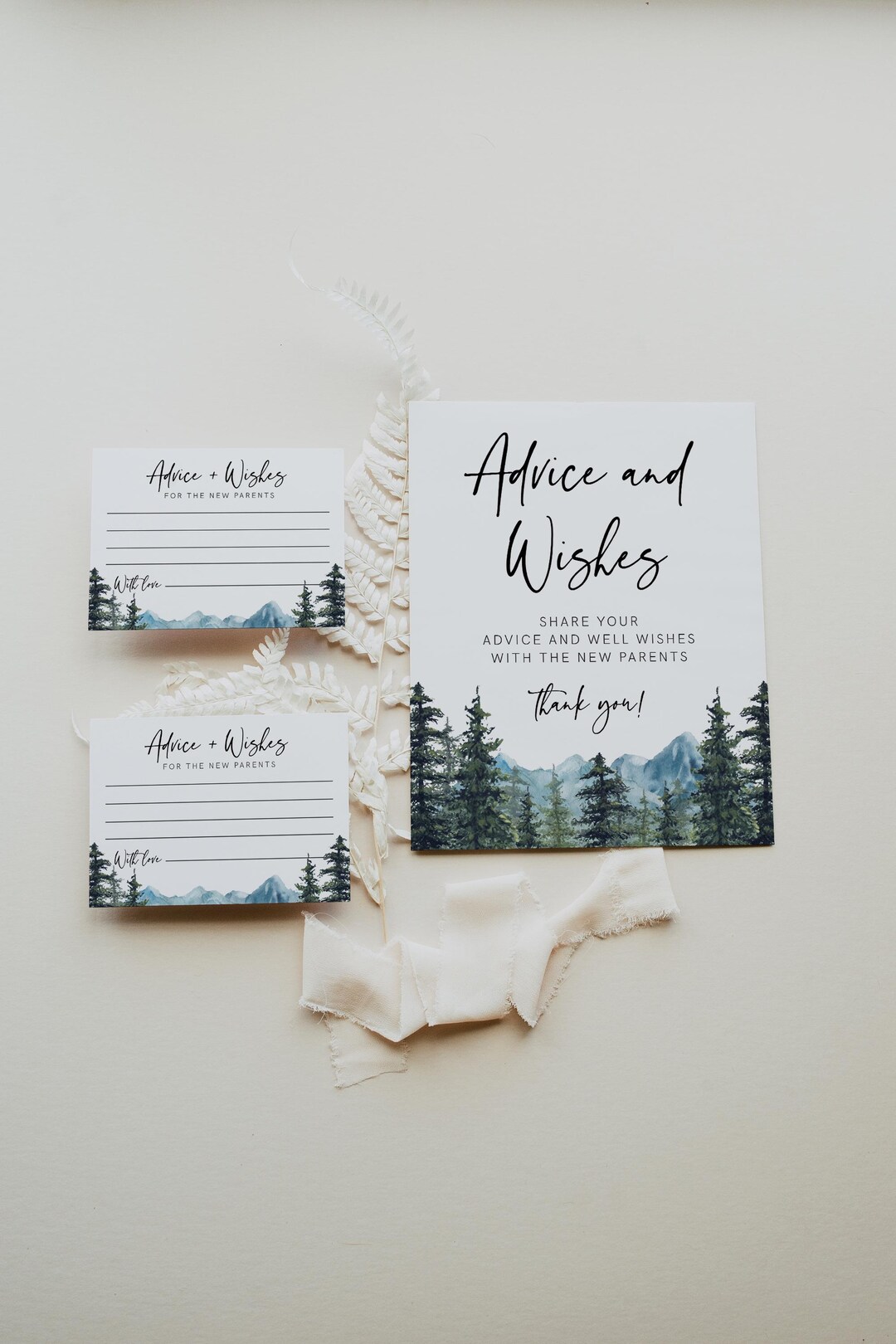 Advice for New Parents, Baby Advice Sign and Cards, Woodland Baby ...
