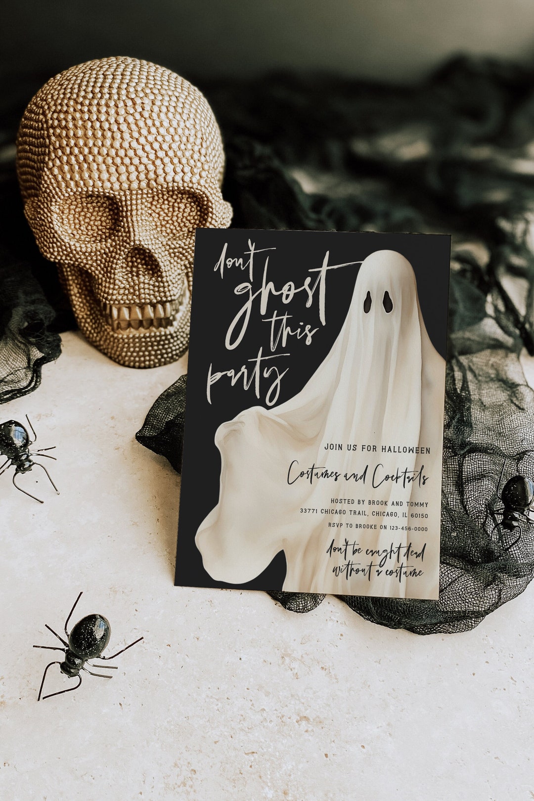 Don't Ghost This Party Halloween Invitation Template, Printable ...