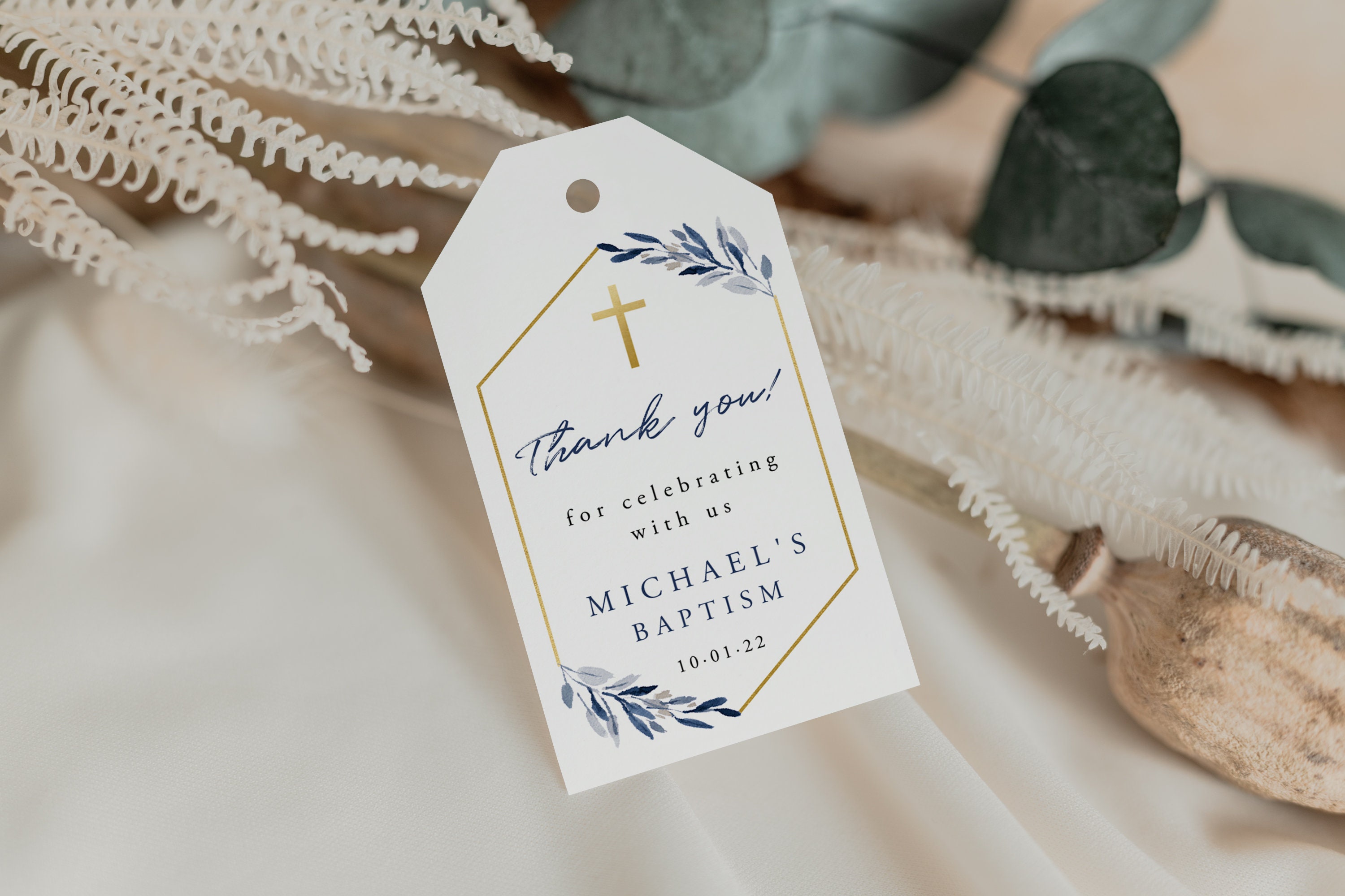 Baptism Favor Tags Template Printable Baptism Favor Tag - Etsy