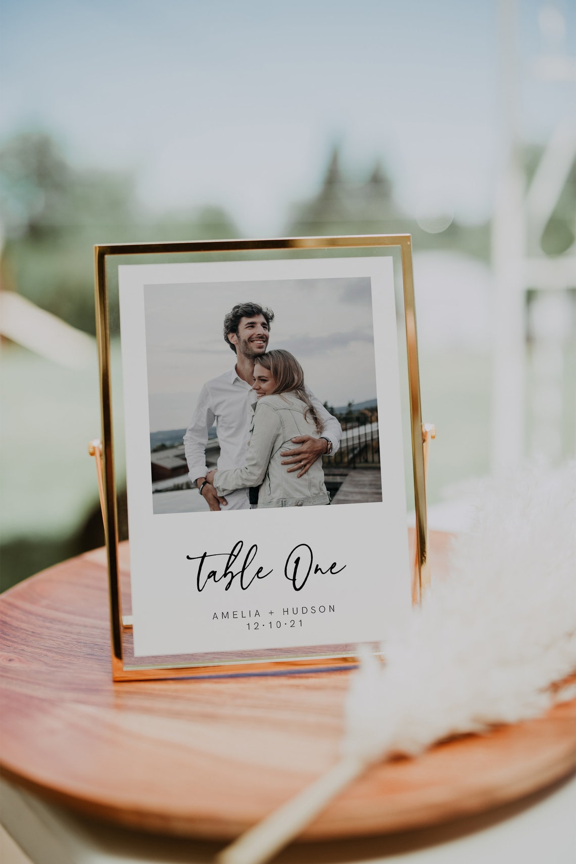 Photo Table Number Card Template Minimalist Simple Clean - Etsy