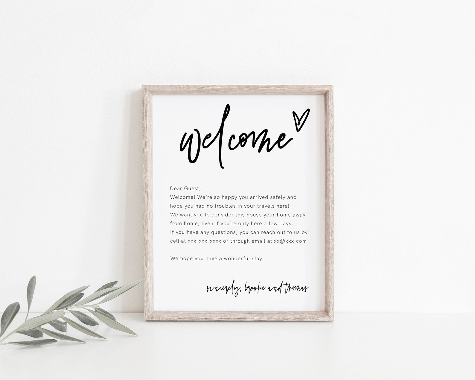 Welcome Note Template Airbnb Welcome Note Welcome to Our - Etsy