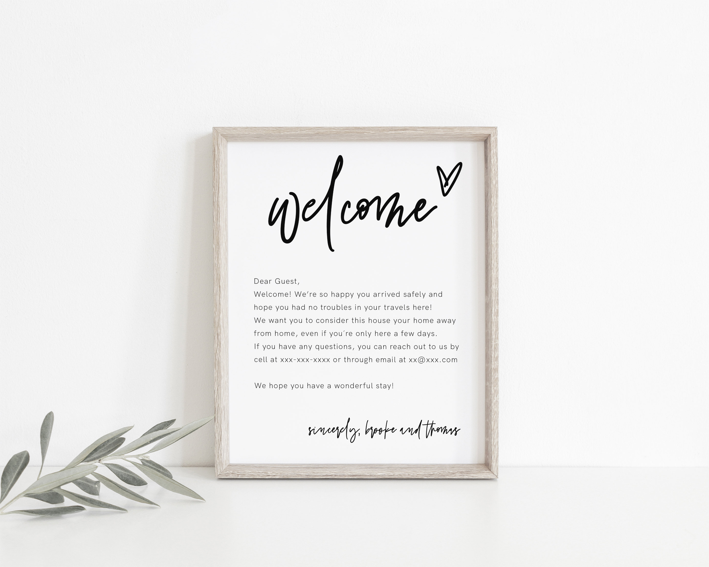 Welcome Note Template Airbnb Welcome Note Welcome to Our - Etsy