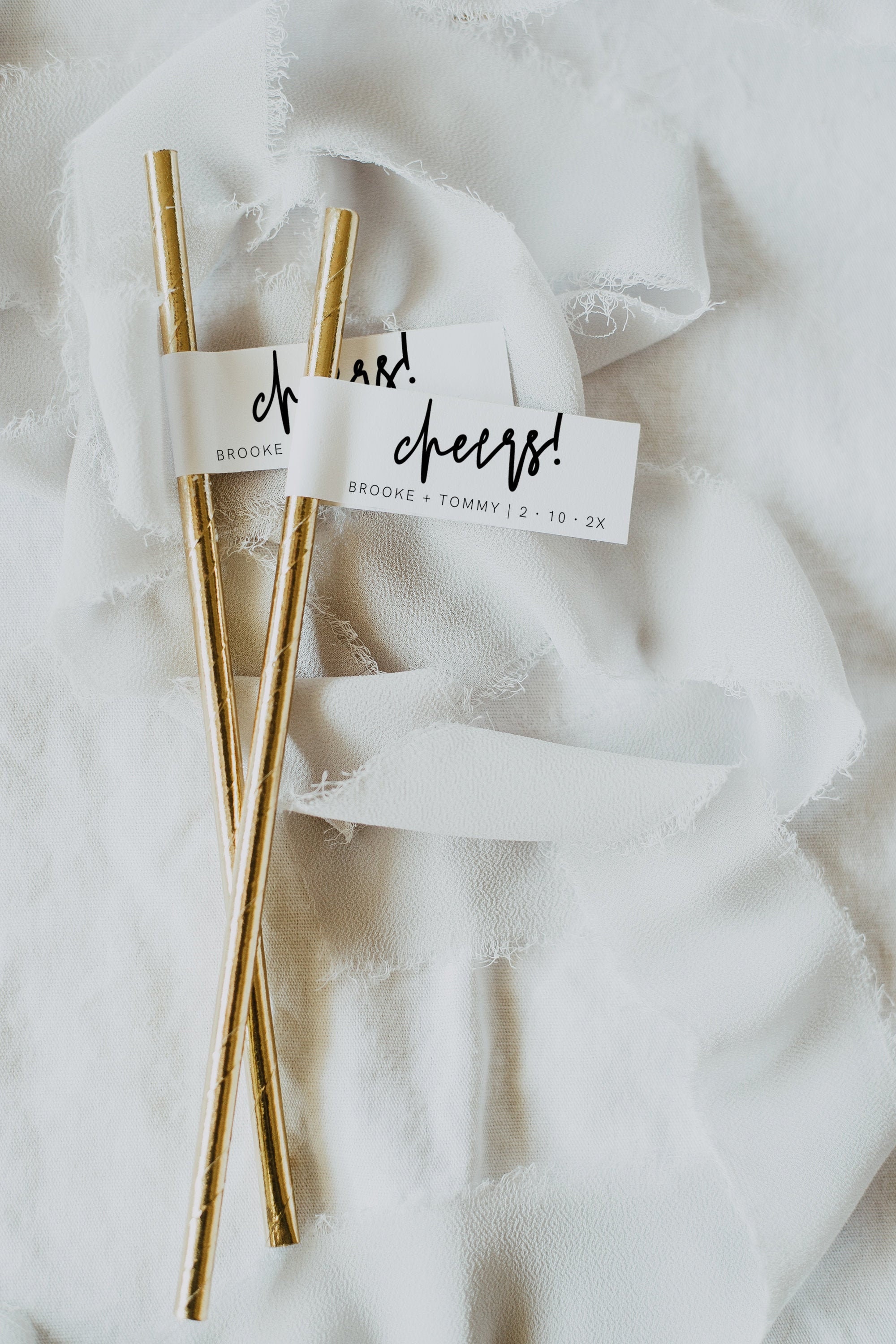 Minimalist Straw Tag Template Modern Wedding Mini Flag Tag - Etsy