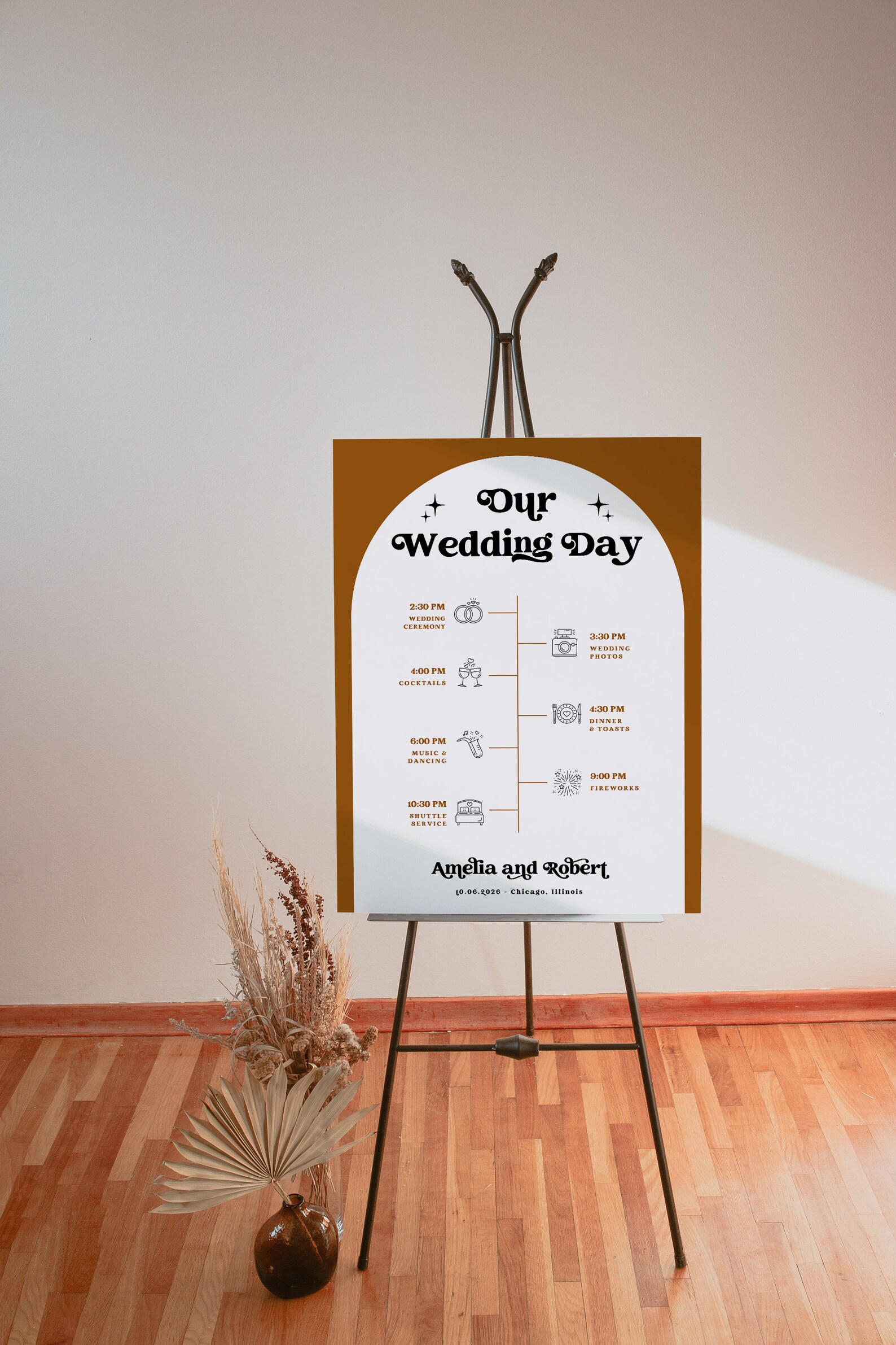 Retro Wedding Timeline Template Printable Timeline With - Etsy