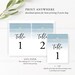 Table Number Template, Baptism Table Numbers, First Communion, Light ...