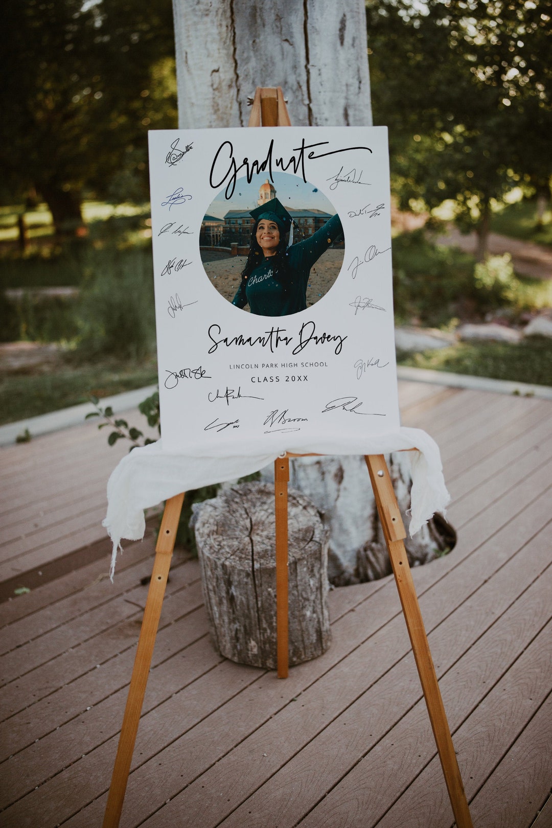 Graduation Signature Board Template, Signature Sign, Graduate Poster ...