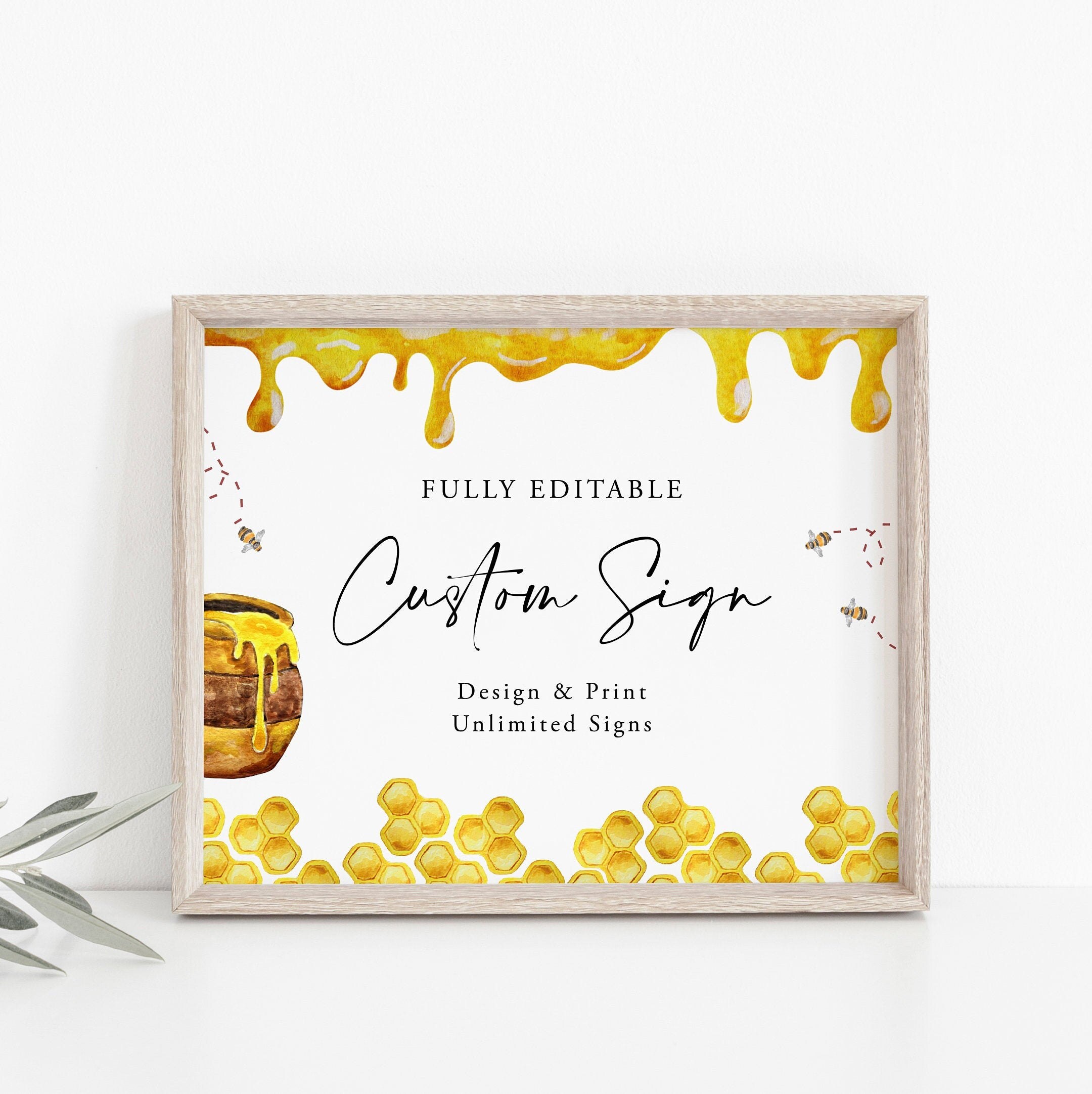 Bee Custom Sign Honeybee Sign Baby Shower Sign Bee Baby - Etsy