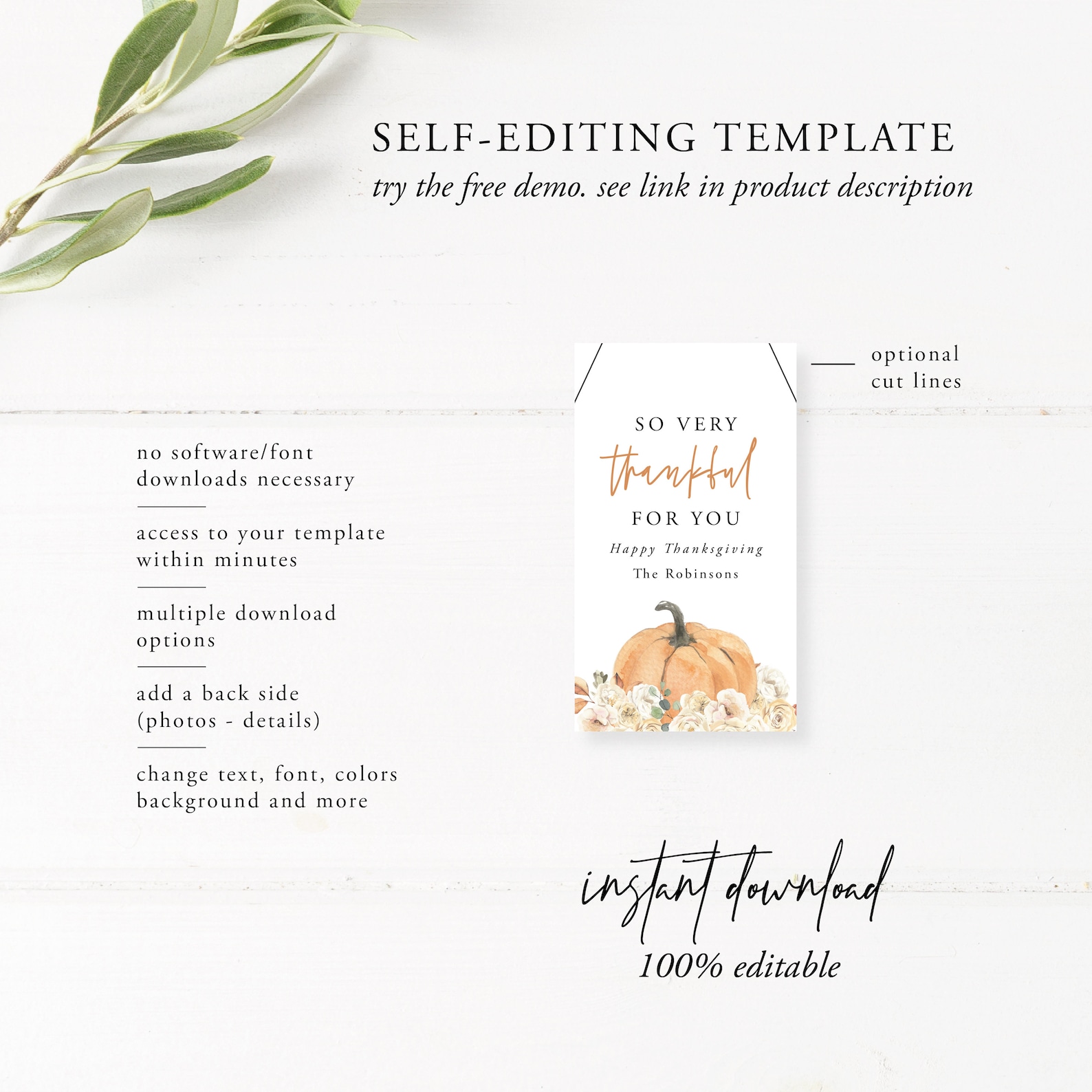 Fall Thankful Gift Tag Printable Thankful Tag Friendsgiving - Etsy