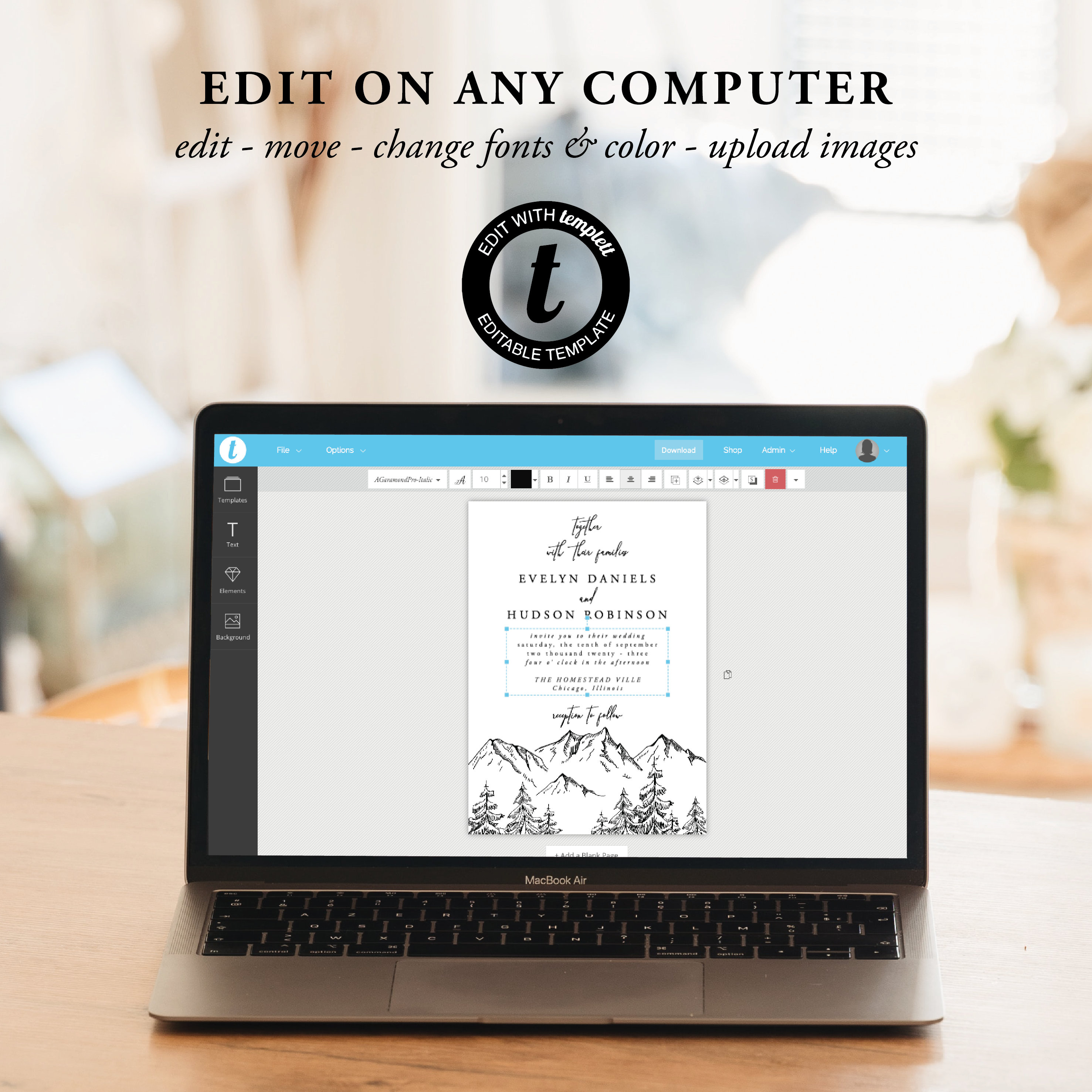 Wedding Signature Board Template Signature Sign Mountain - Etsy