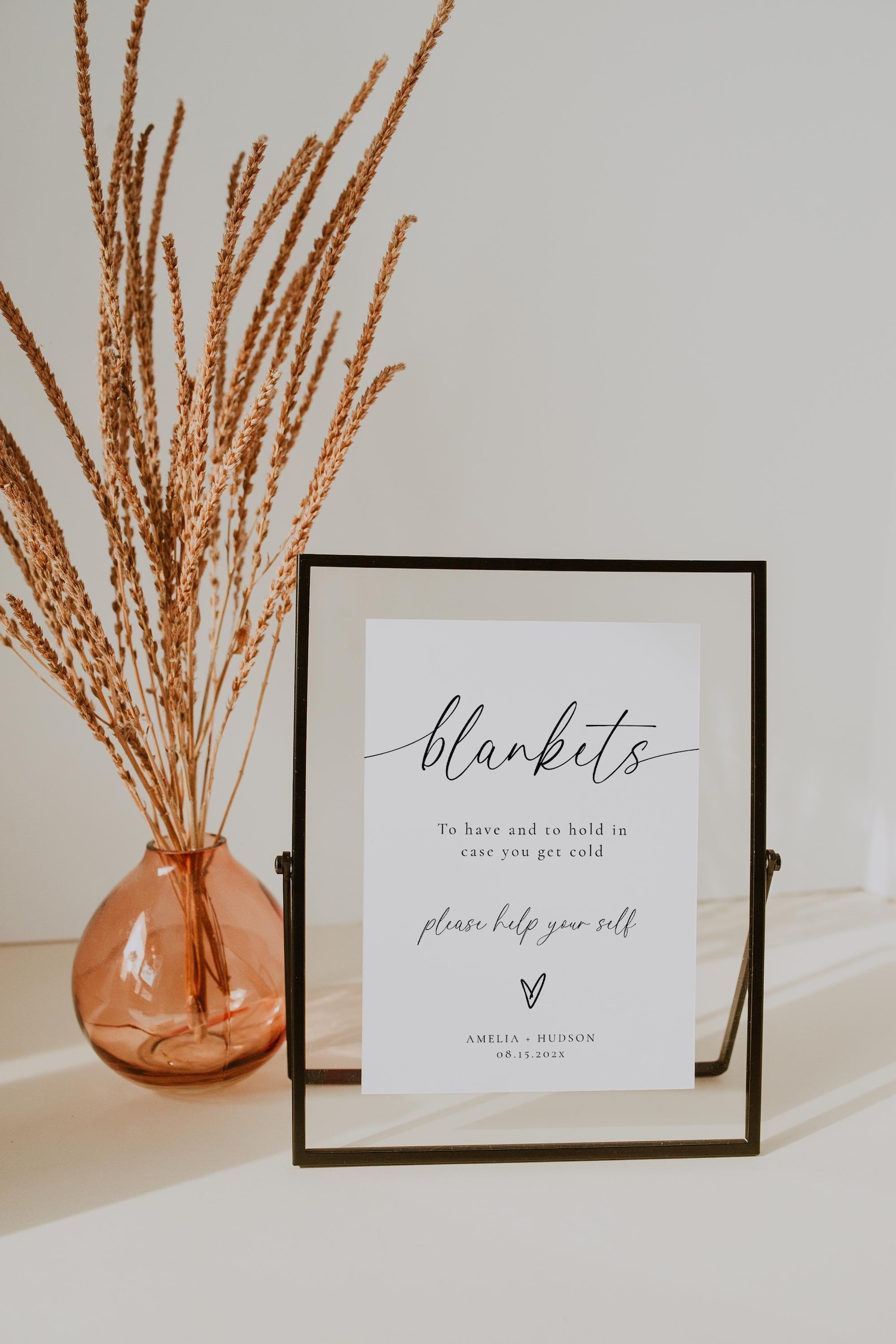 Minimalist Blankets Wedding Sign Template, Have and to Hold in Case You ...