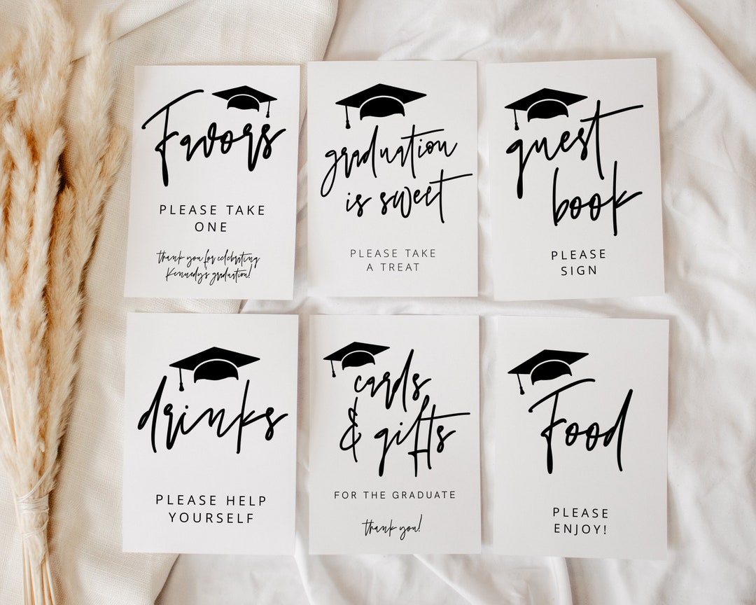 Modern Graduation Sign Bundle, Minimalist Graduation Sign, Graduation ...