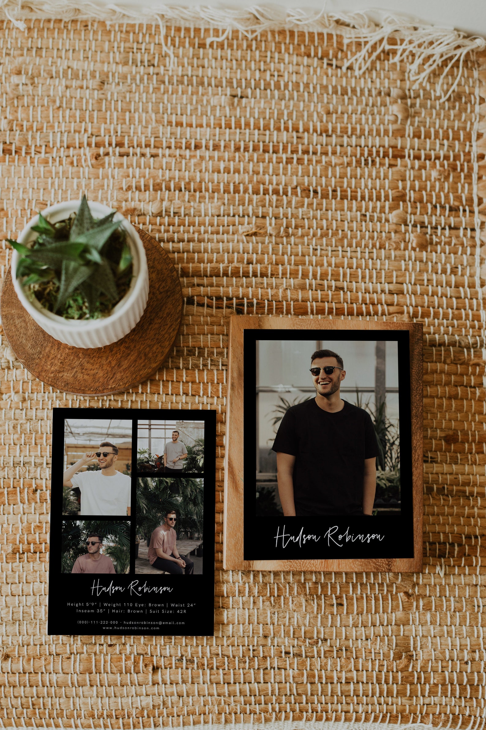 Modeling Comp Card Template Woman Male Fashion Model Comp | Etsy