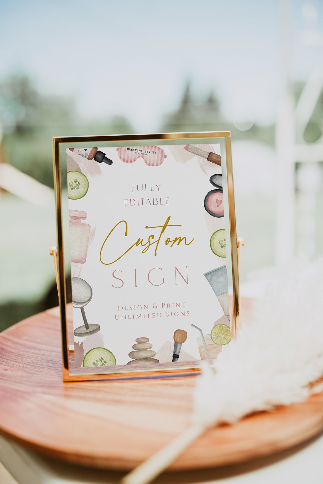 Spa Party Custom Sign, Spa Birthday Sign, Party Glam Girl Spa, Create ...