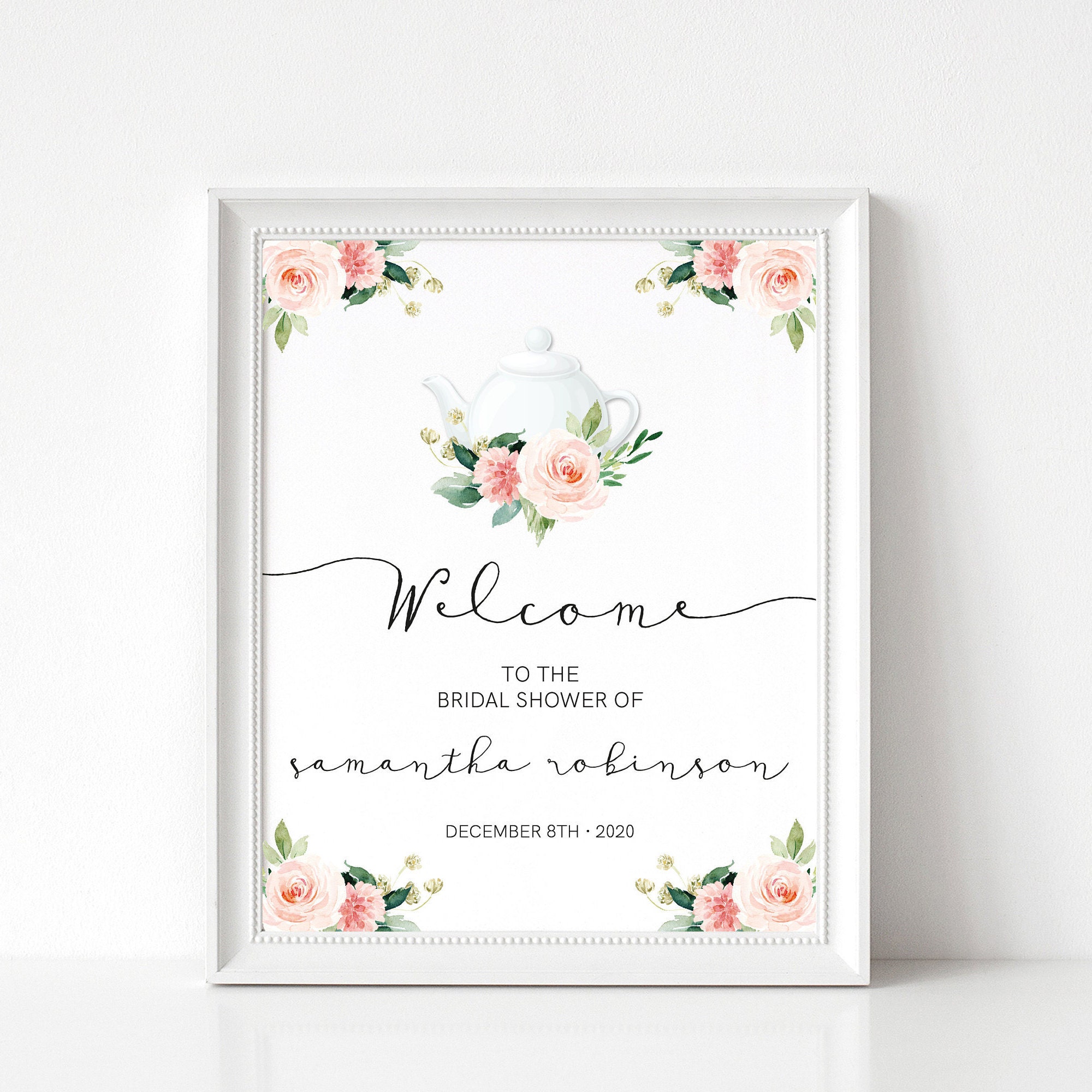 Tea Party Welcome Sign Printable Bridal Tea Shower Welcome - Etsy Australia