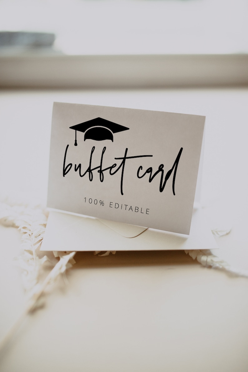 Graduation Food Card Template Food Label Graduation Tent | Etsy