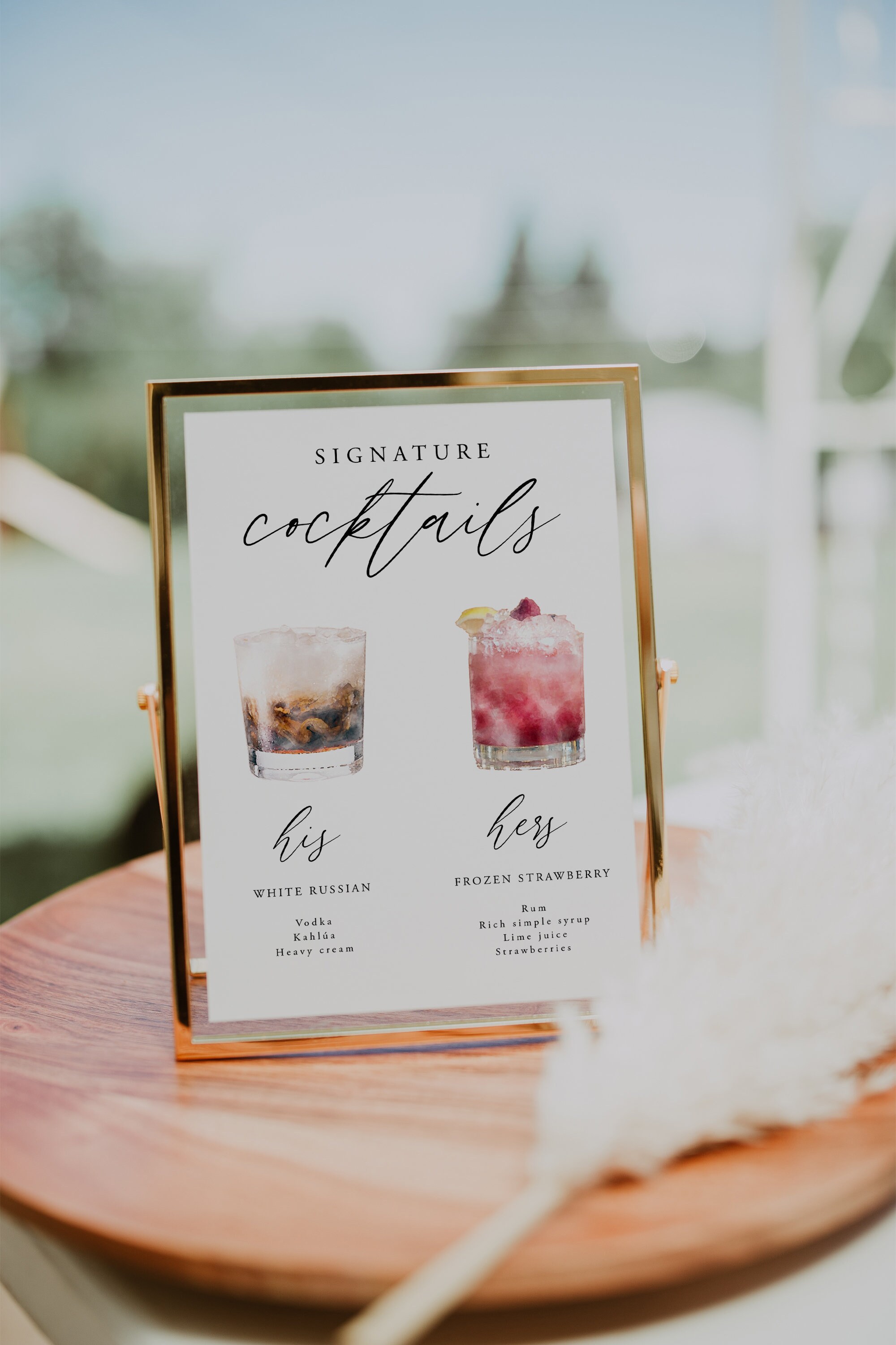 Signature Drinks Sign Template Printable Signature Cocktails - Etsy