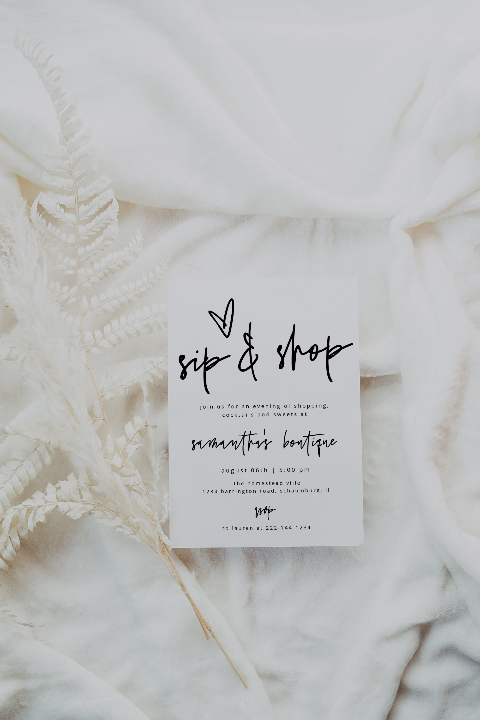 Sip and Shop Invitation Template, Business Holiday, Christmas Launch ...