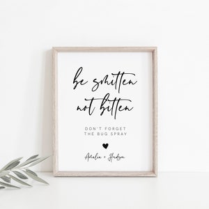 Bug Spray Sign, Bug Spray Available, Minimalist Outdoor Wedding ...