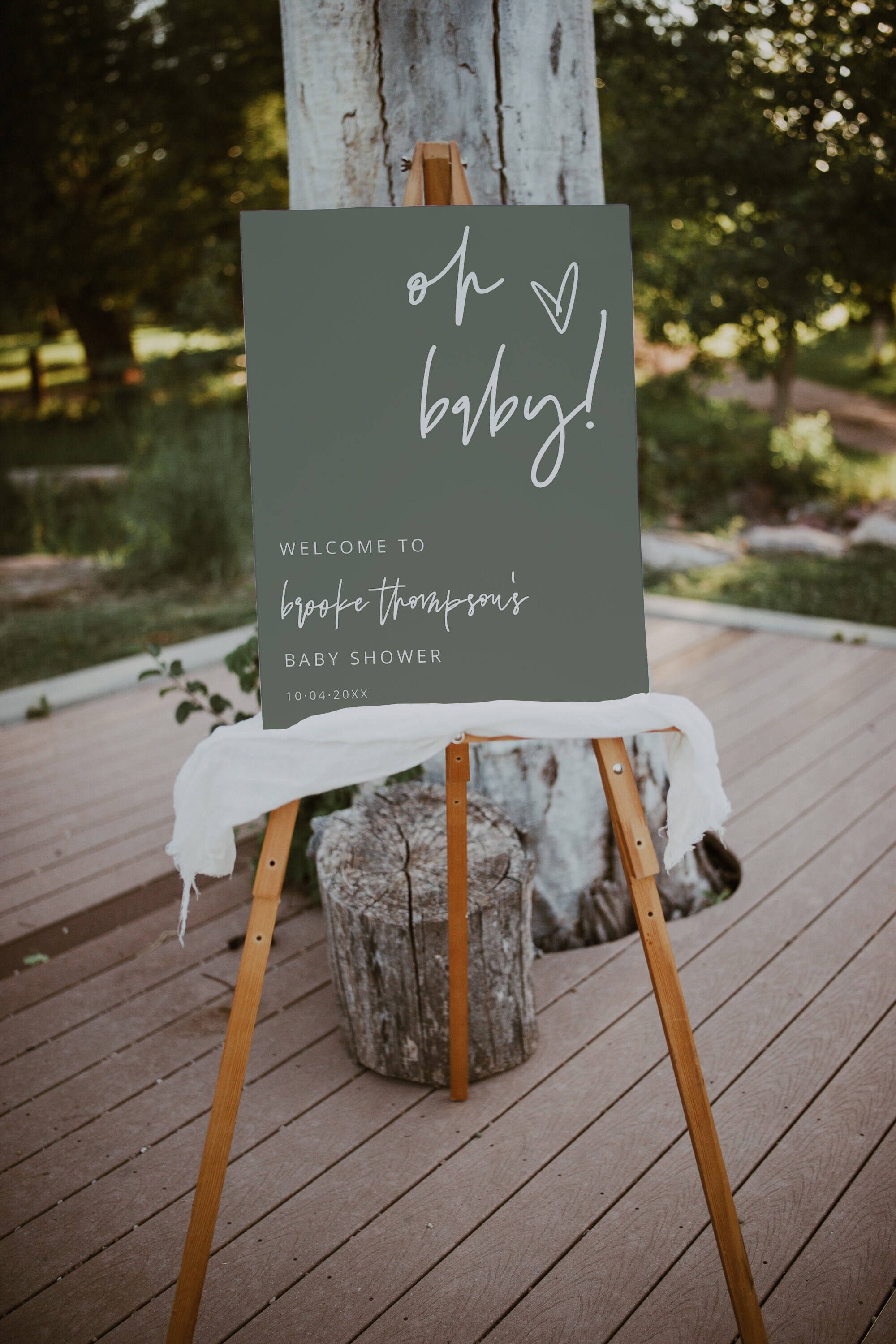 Oh Baby Welcome Sign Template Modern Baby Shower Sign Clean - Etsy