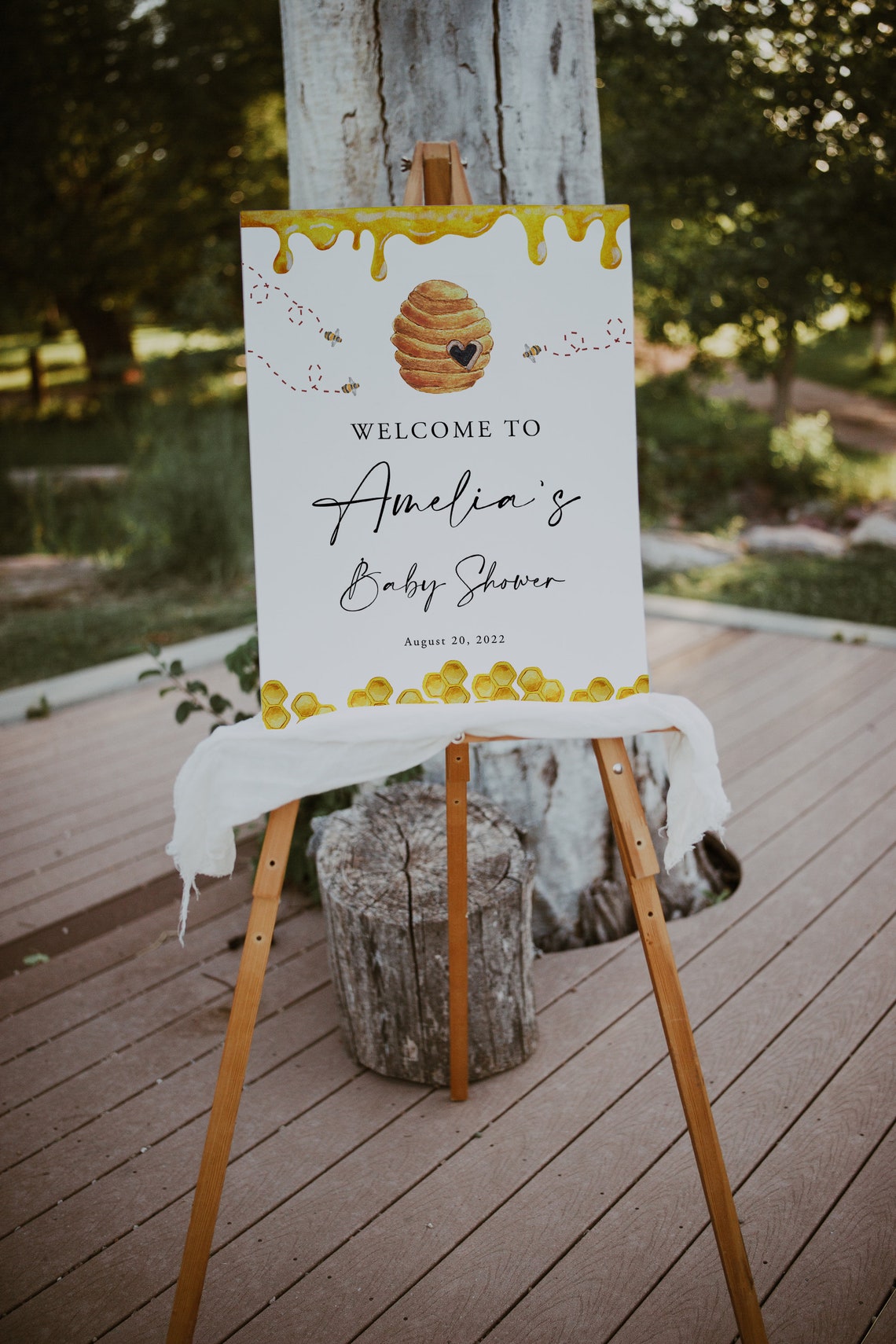 Bee Welcome Sign, Shower Welcome Sign, Honey Welcome Sign, Bee Baby ...