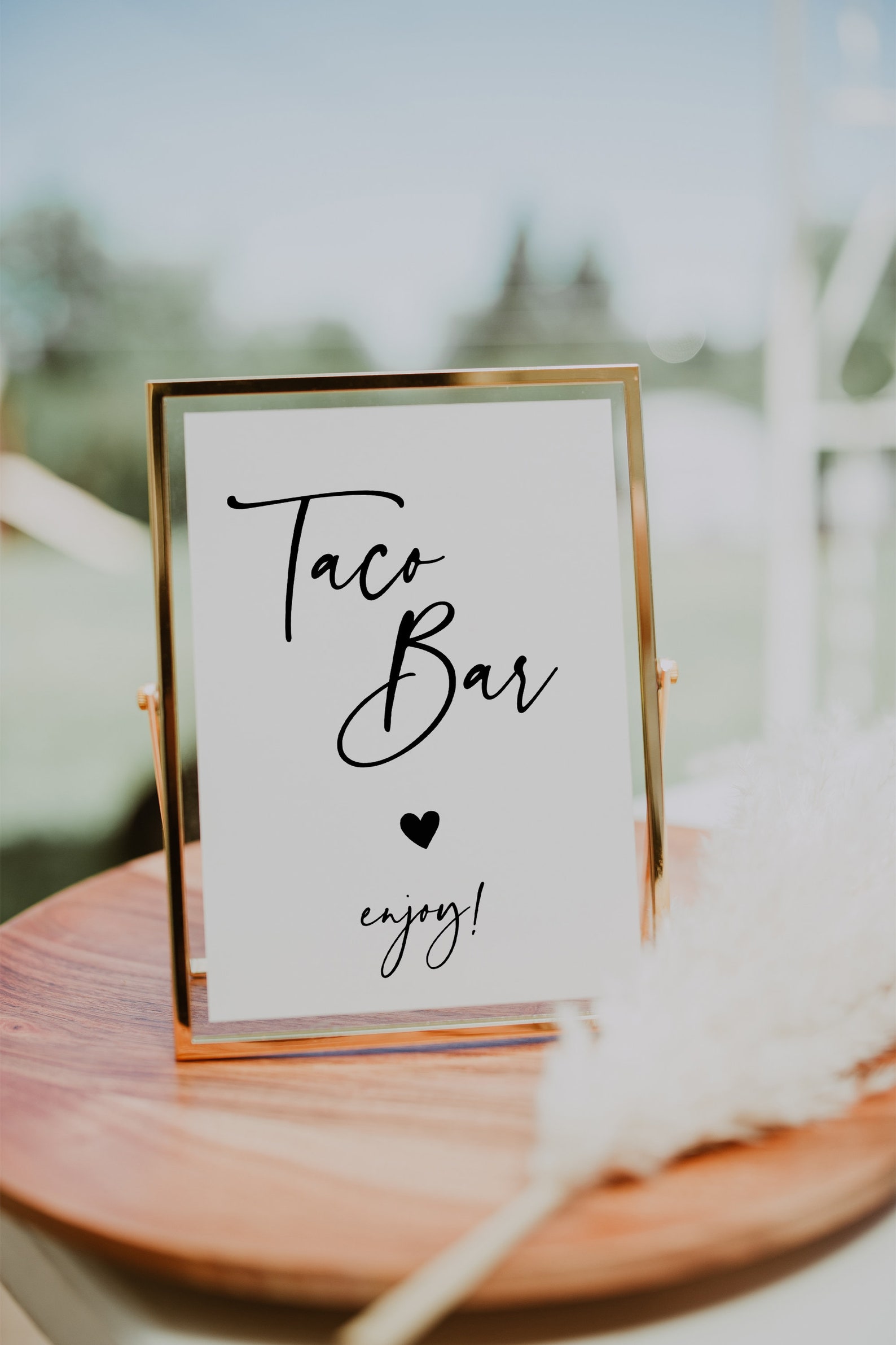 Taco Bar Printable Party Sign, Taco Table Sign, Taco Bar Wedding Sign ...